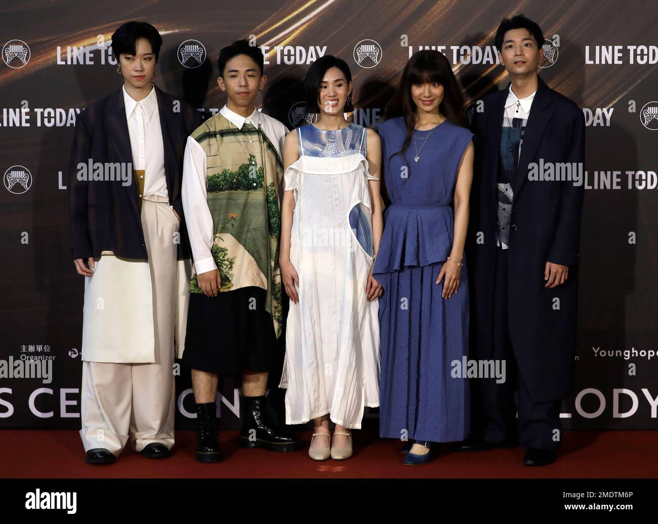 Taiwanese vocal group "The Wanted" arrive for the 32nd Golden Melody ...