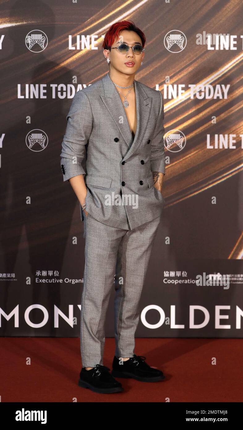 Taiwanese singer ''OZI'' arrives for the 32nd Golden Melody Awards in ...