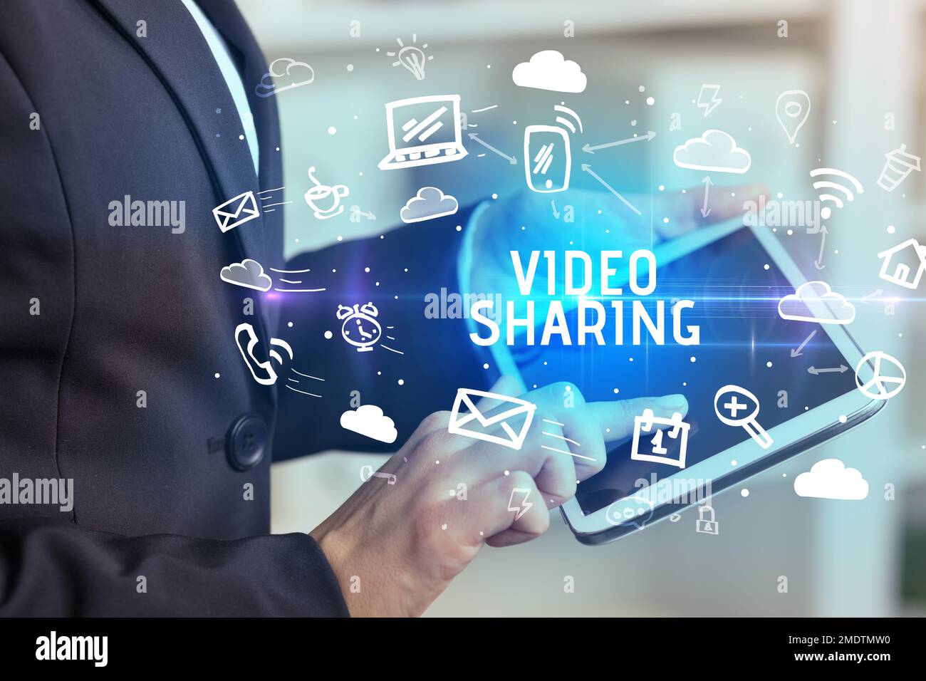 Close-up Of A Person Using Social Networking Stock Photo - Alamy