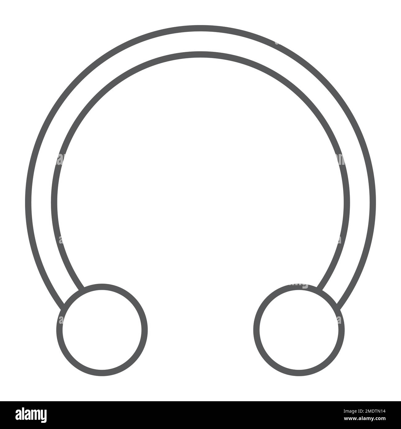 Body piercing thin line icon, jewelry and accessory, pierce sign ...