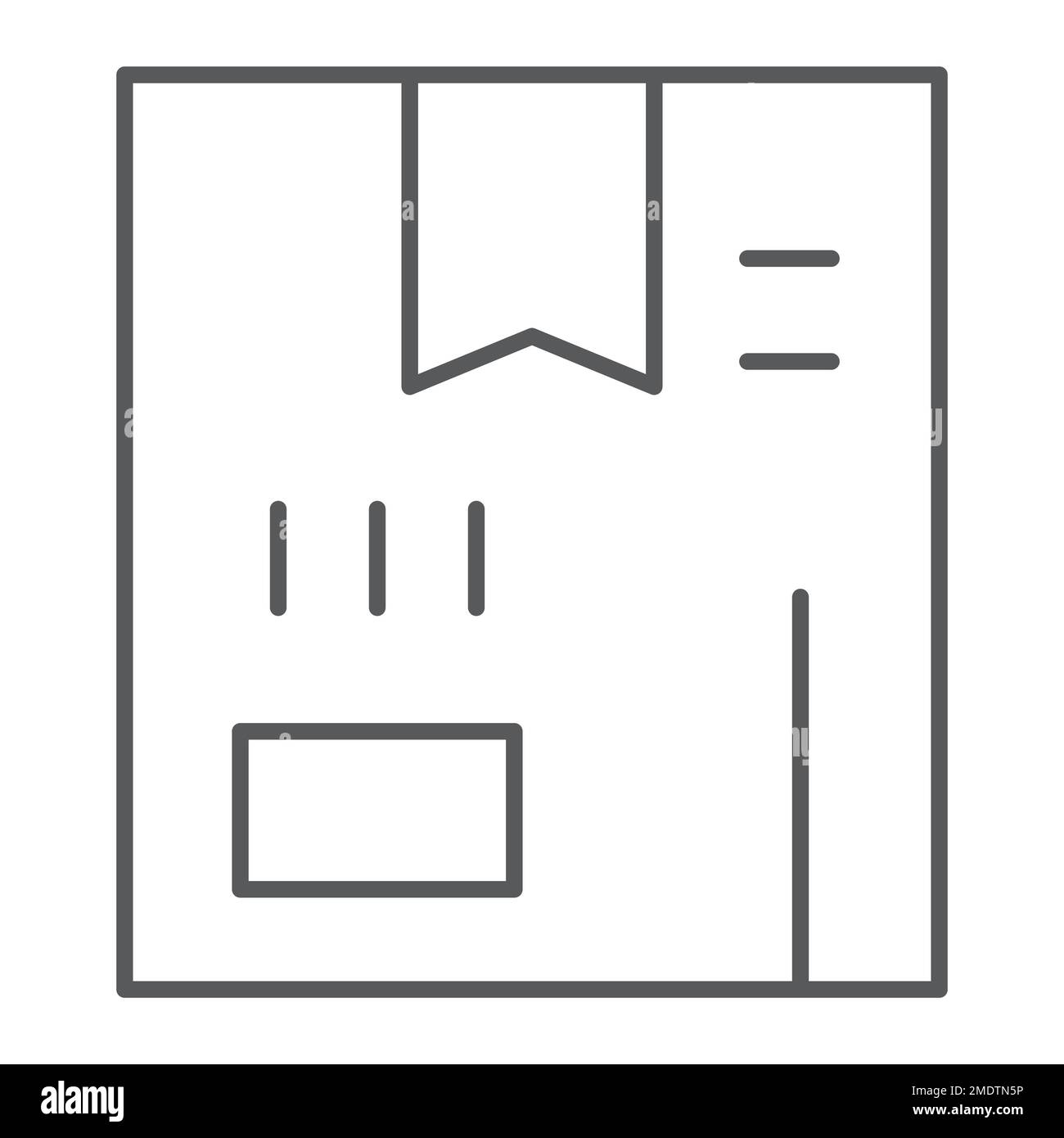 Box thin line icon, parcel and package, cardboard sign, vector graphics ...