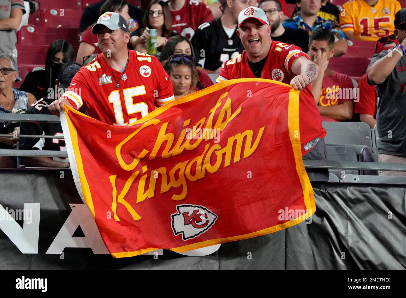 Kansas City Chiefs fans cheer during the second half of an NFL football ...