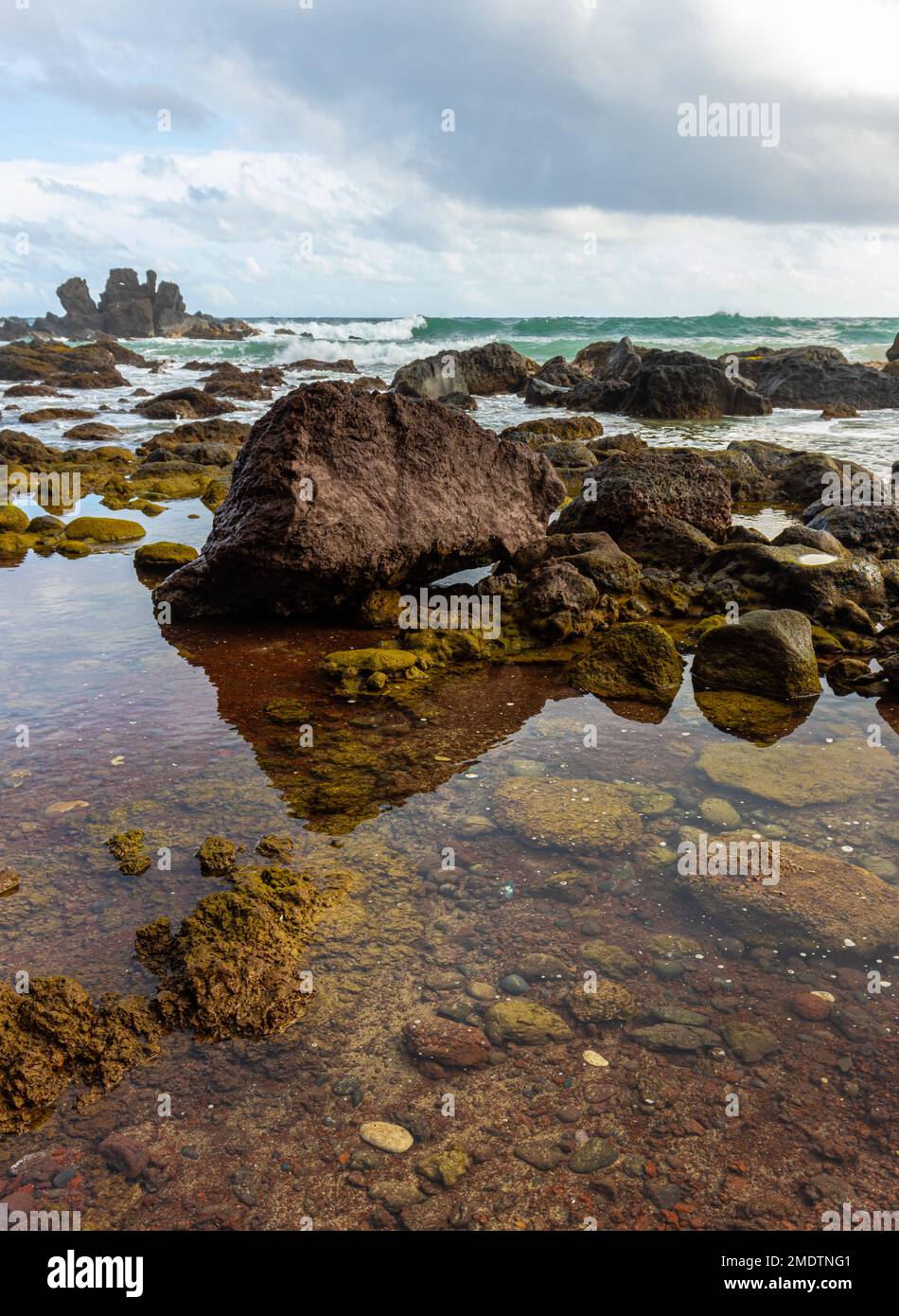 Transparent Tide Pools on Koki Beach Park, Hana, Maui, Hawaii, USA ...