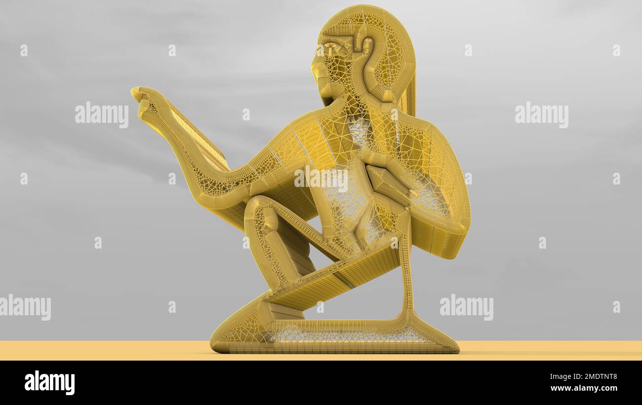 3D Illustration of an architectural structure based on the Ancient ...