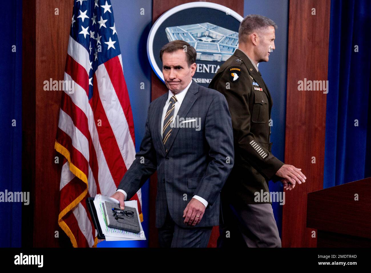 U.S. Army Major Gen. William Taylor, Joint Staff Operations, right, and ...