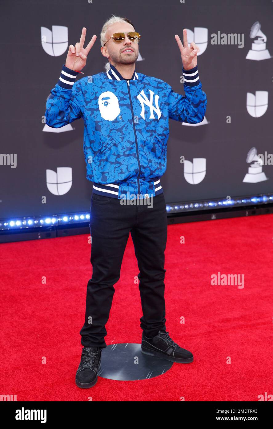 FILE - Feid arrives at the 20th Latin Grammy Awards on Nov. 14, 2019 ...