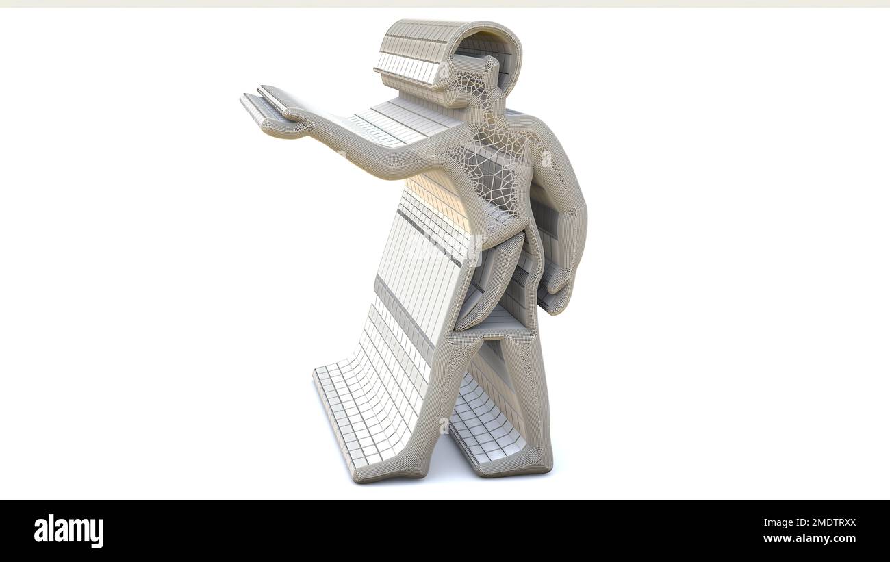 3D Illustration of an architectural structure based on the Ancient ...