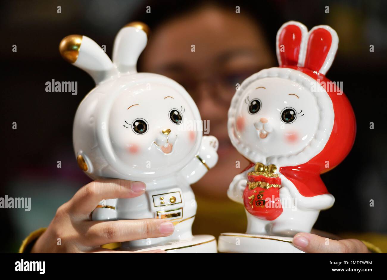 Fuzhou, China's Fujian Province. 23rd Jan, 2023. A citizen displays ...