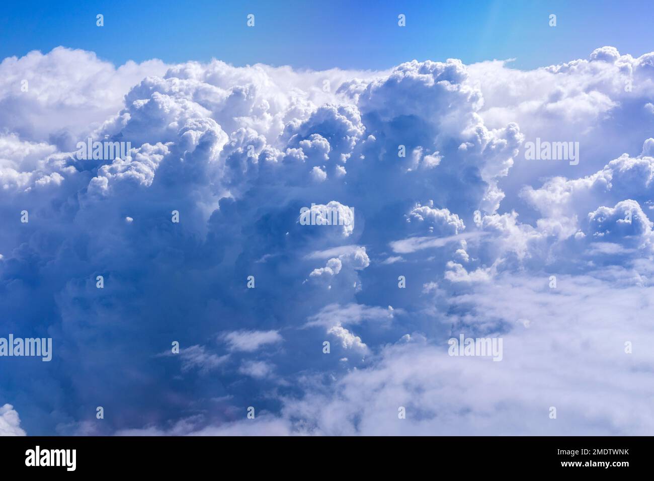 Clouds view from the plane. Clouds are moving on camera. Flying through ...