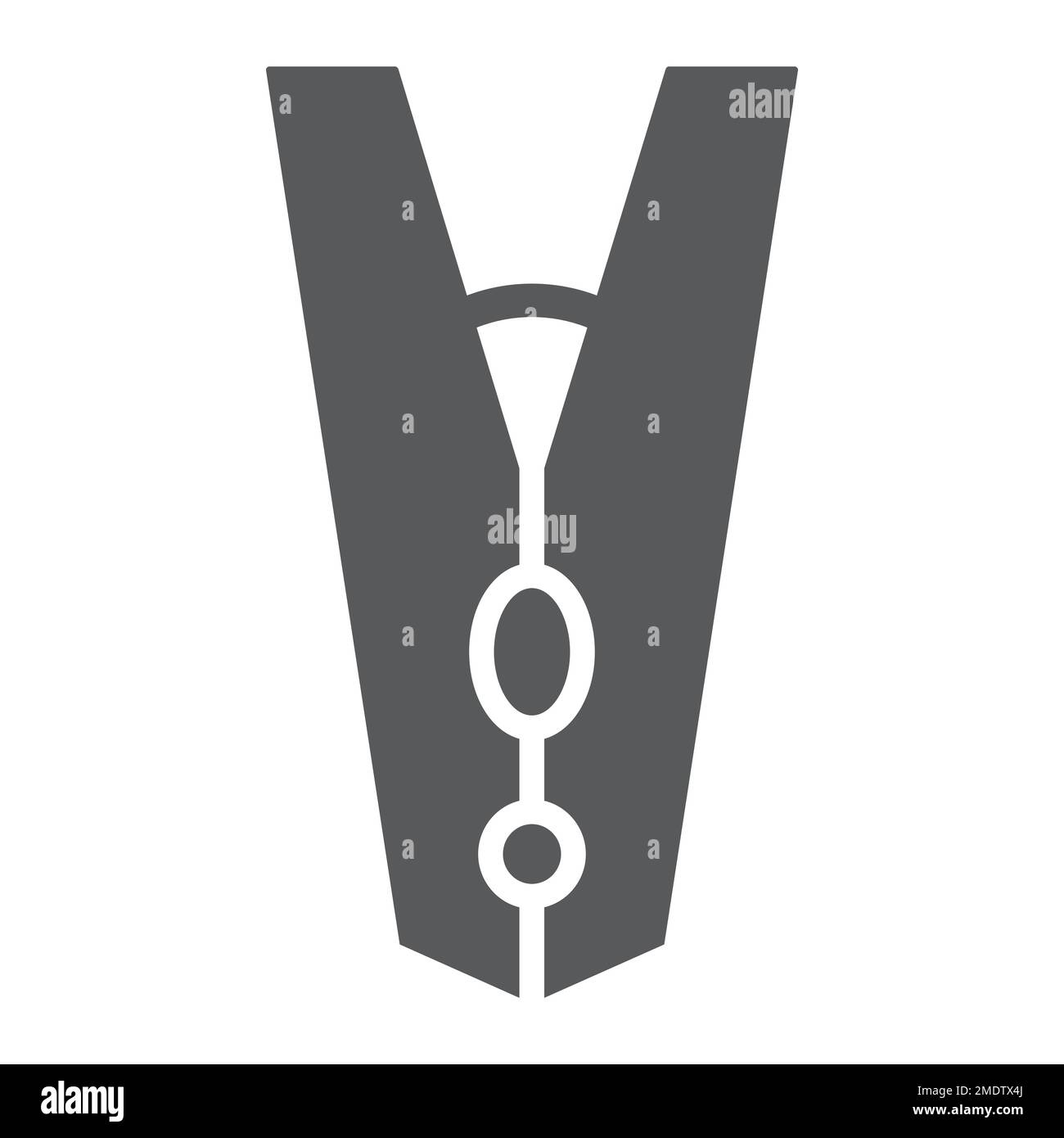 Clothespin glyph icon, laundry and clothes, clamp sign, vector graphics ...