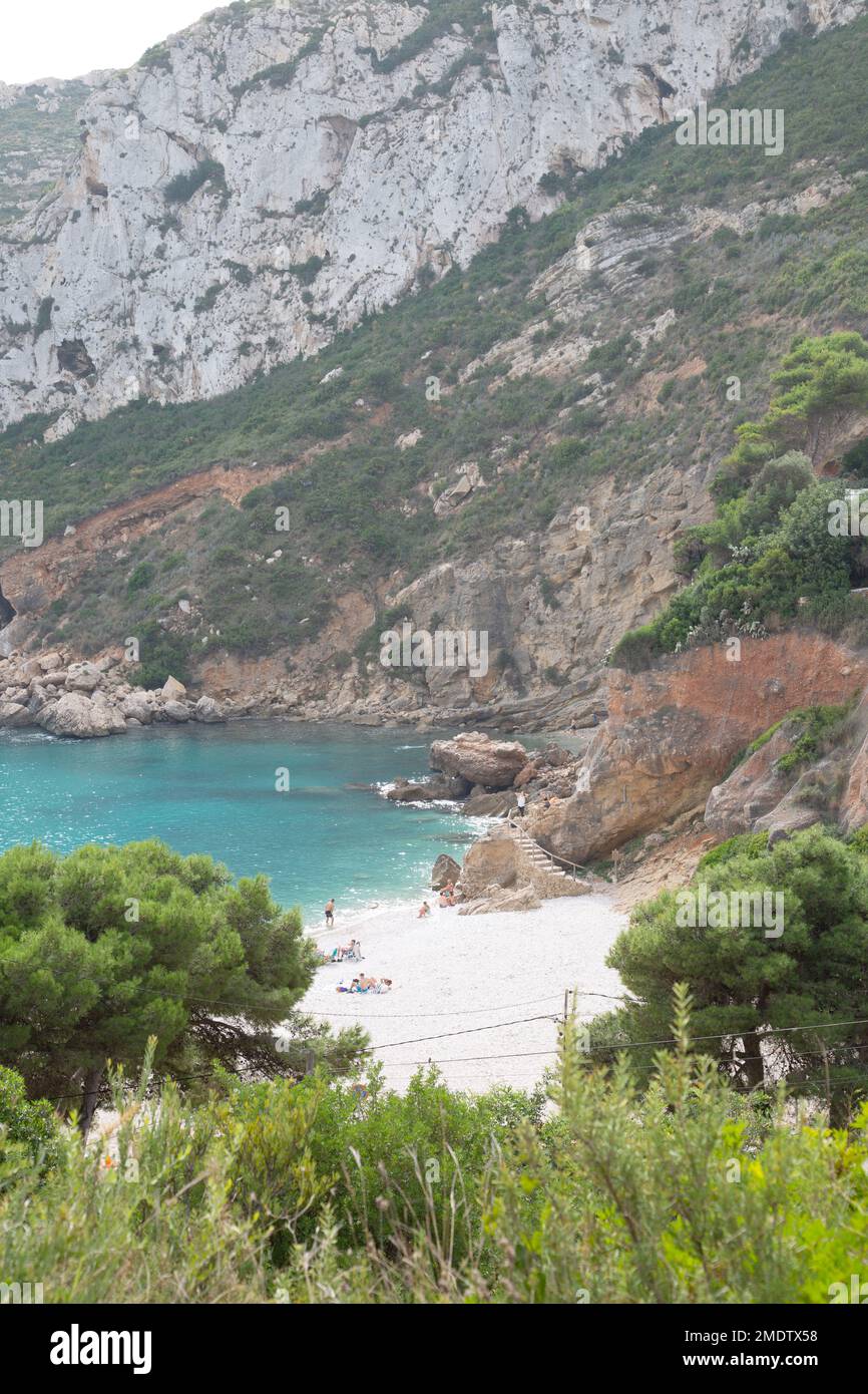 Granadella Cove Beach; Alicante; Spain Stock Photo - Alamy