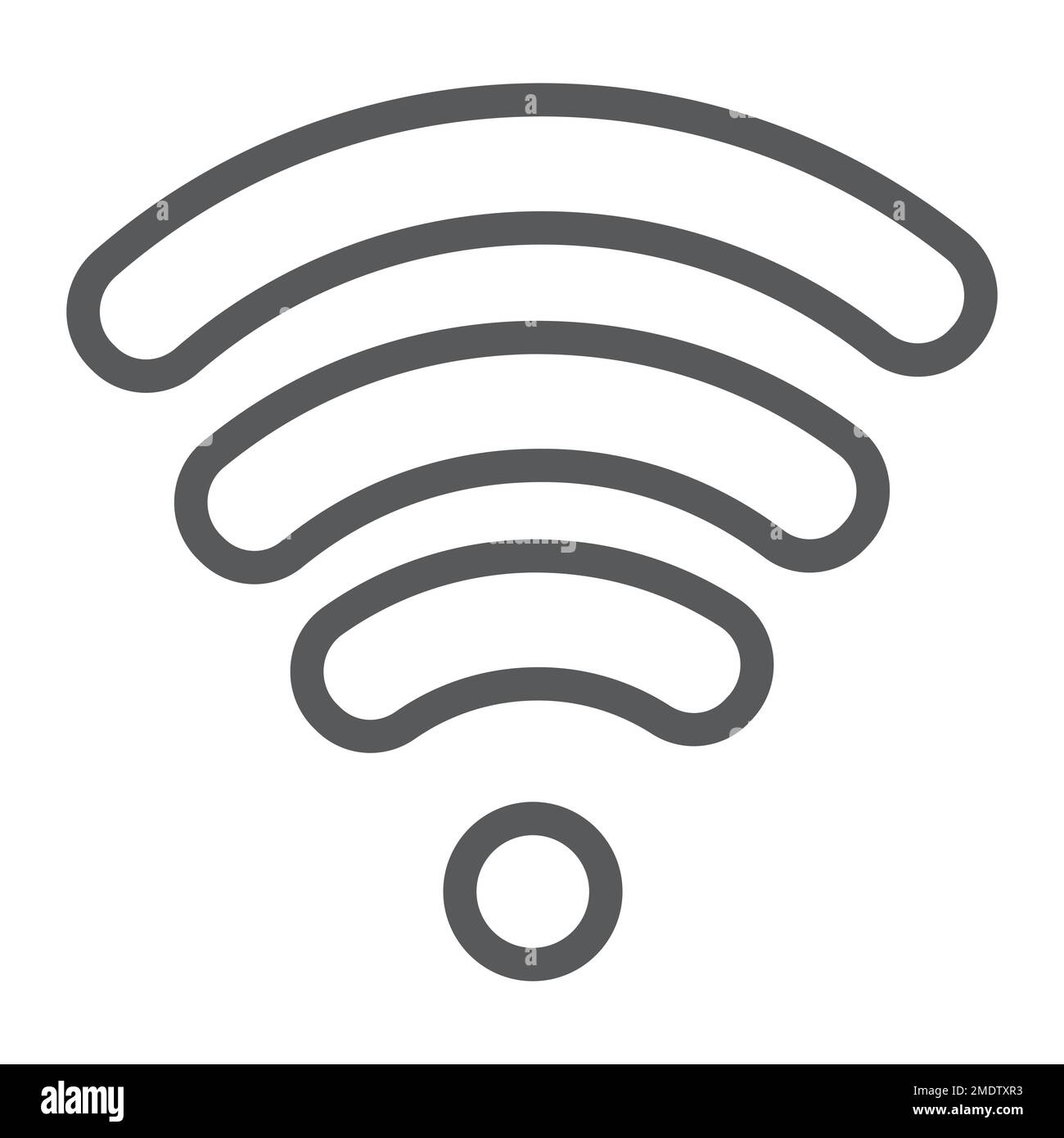 Wi-fi line icon, wireless and communication, internet sign, vector ...