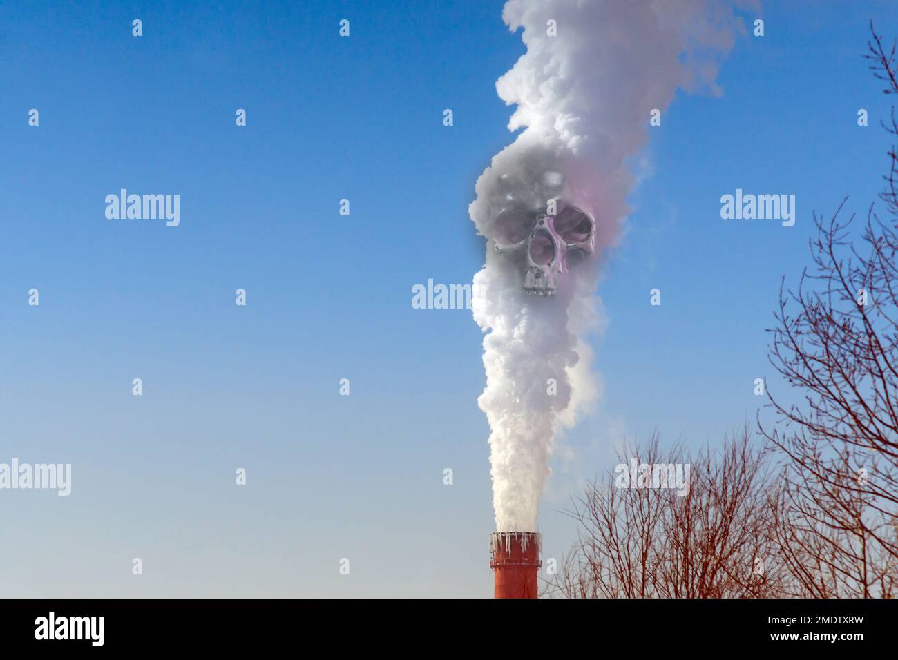 CO2 emissions harmful air carbon contamination with industrial smoking ...