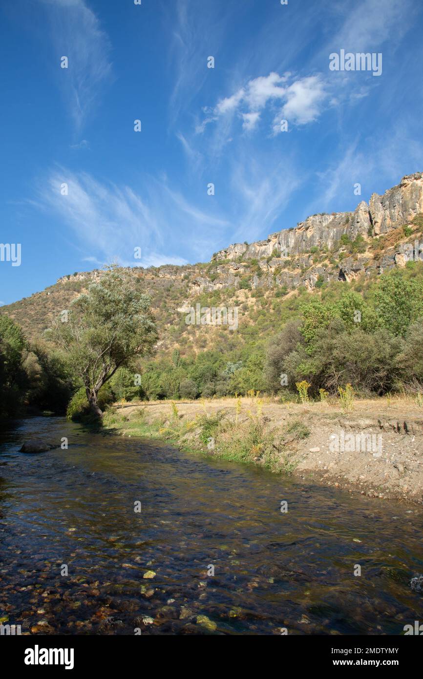 Lozoya River and Landscape, Panton de la Oliva Reservoir, Patones ...