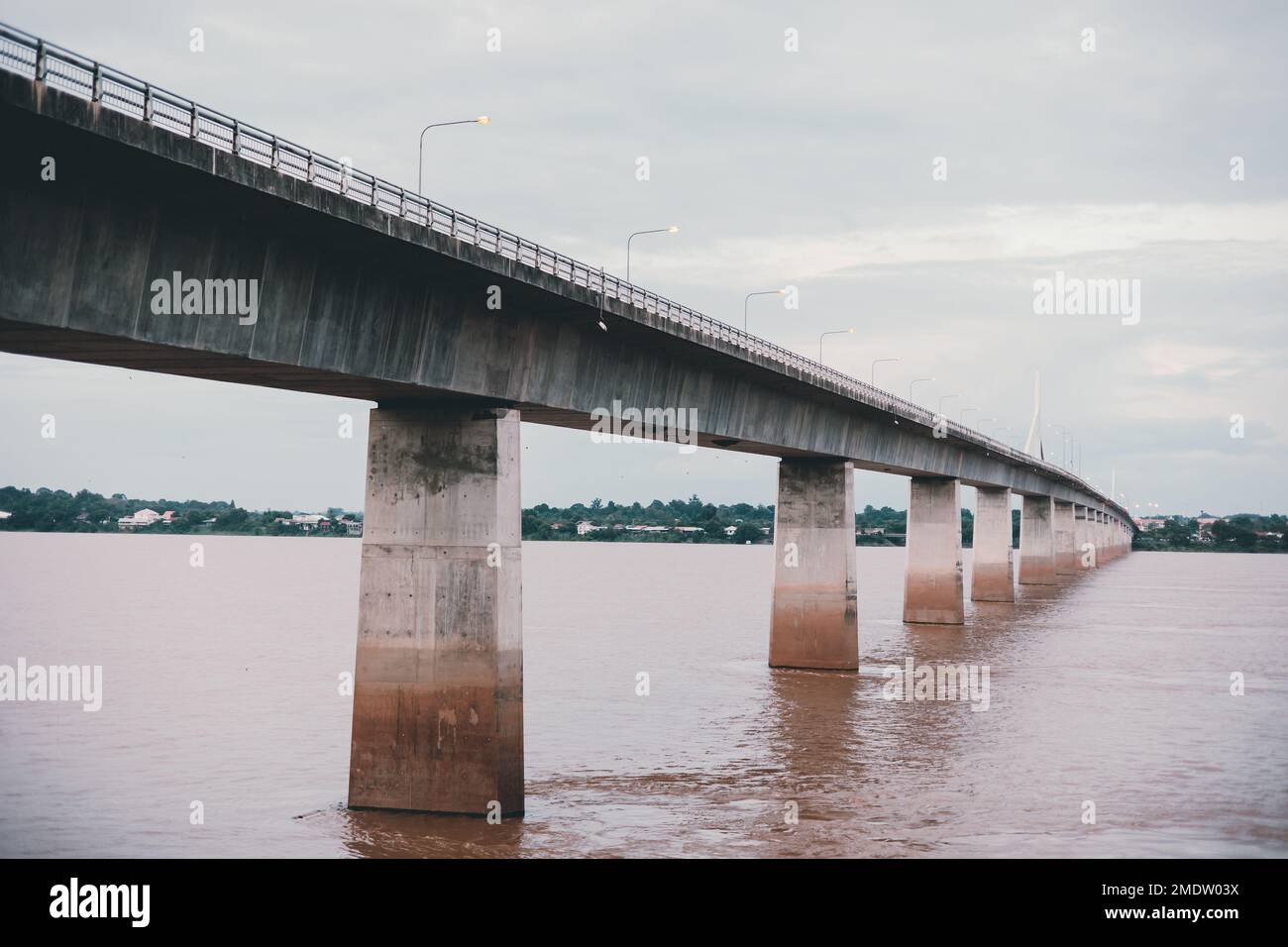 Laos Thai Friendship Bridge II, Thai Lao Mekong River Bridge cross ...