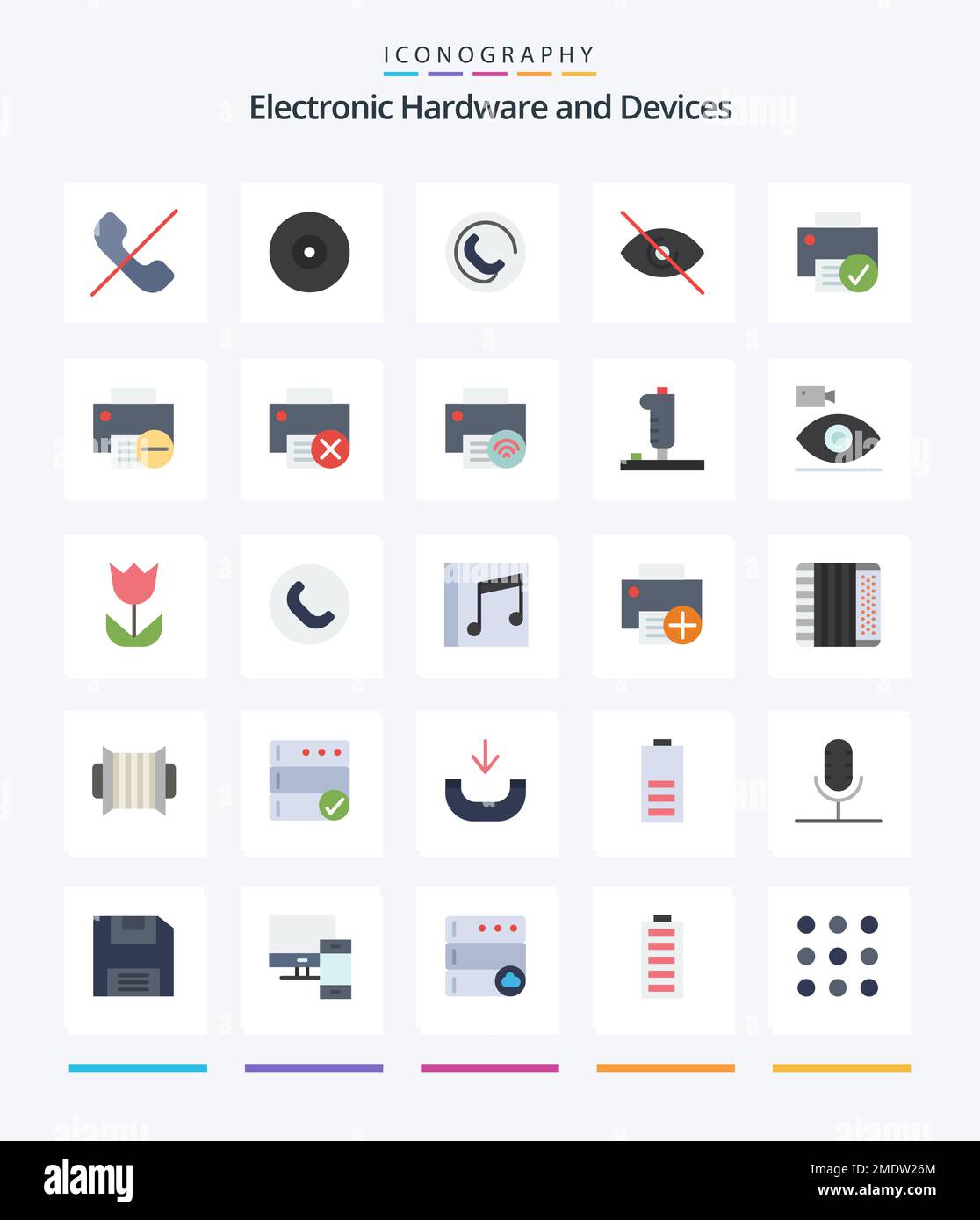 Creative Devices 25 Flat icon pack Such As hardware. devices. phone. connected. view Stock ...