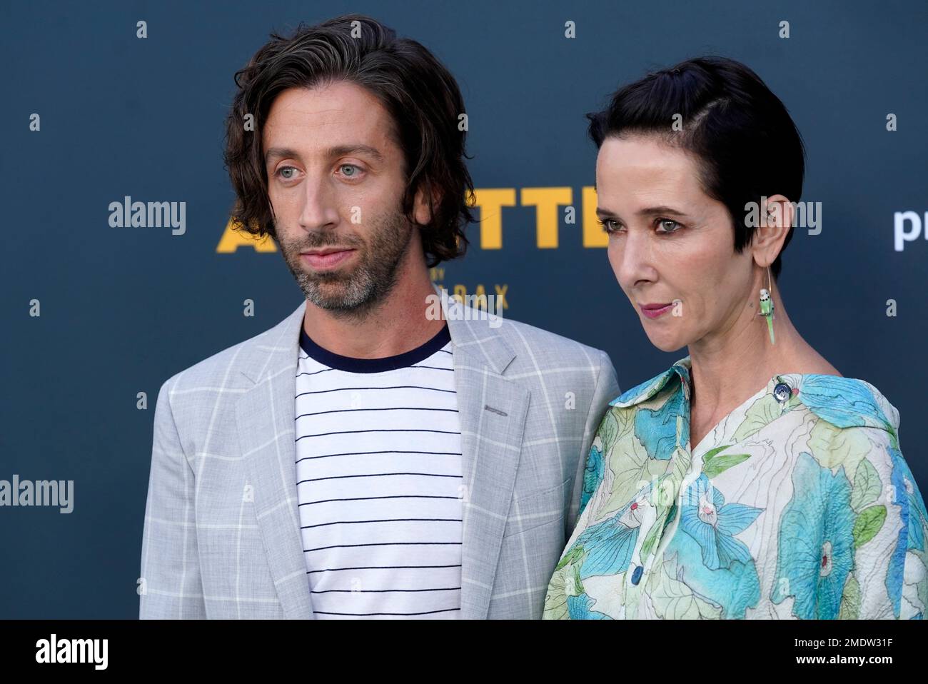 Simon Helberg, a cast member in "Annette," poses with his wife Jocelyn ...
