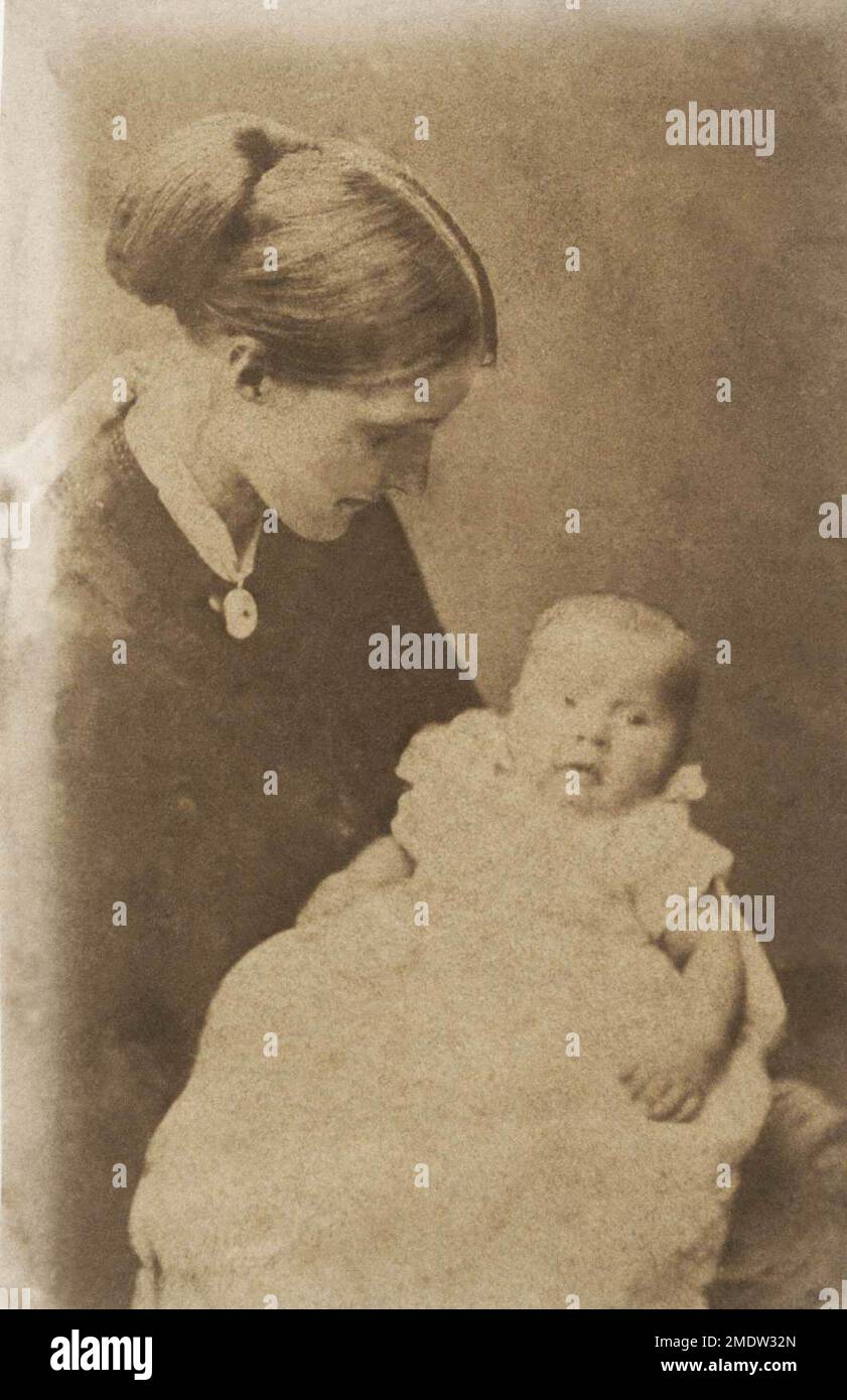 George Herbert Duckworth with his mother, Julia 1868 Stock Photo - Alamy