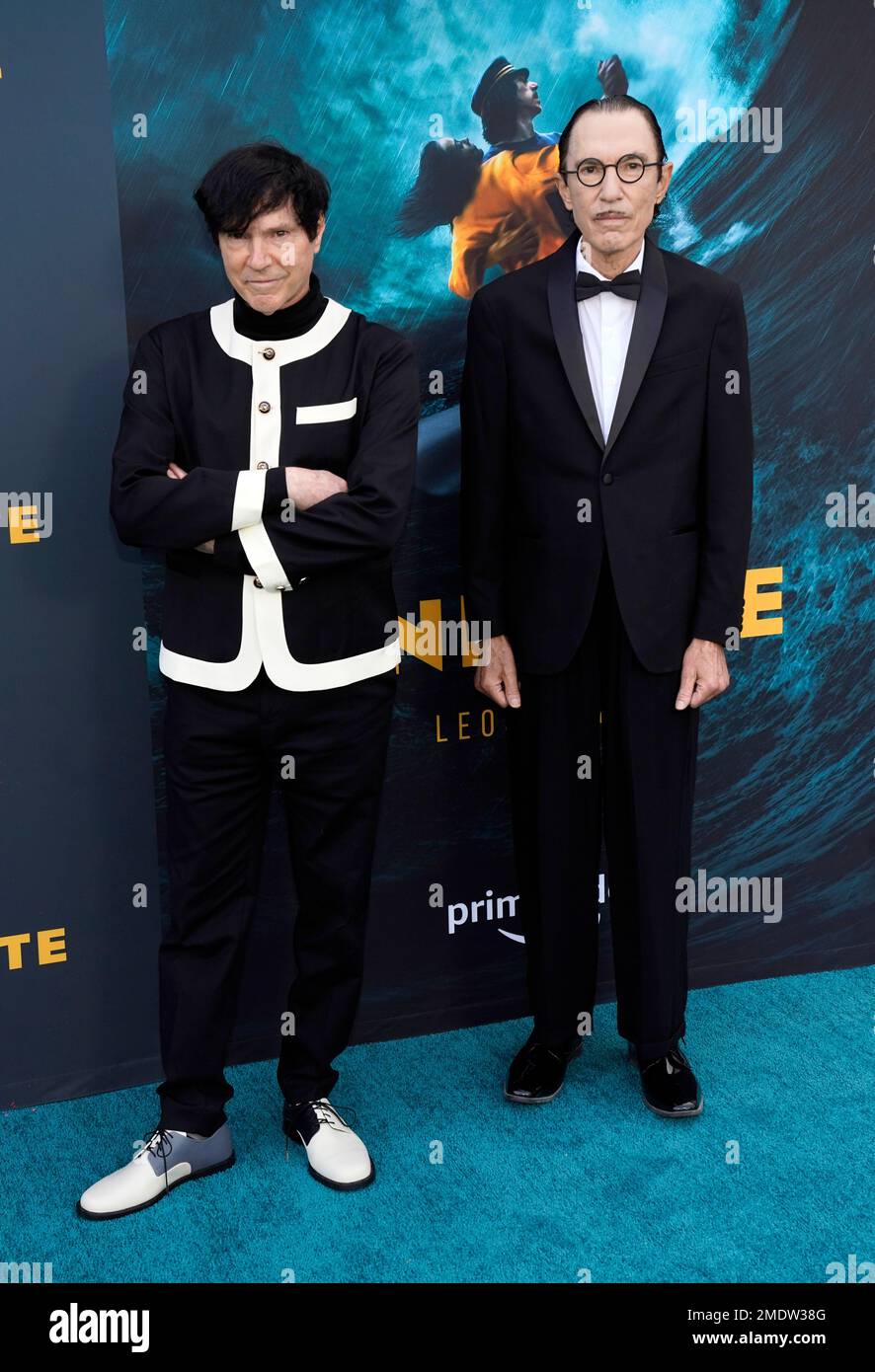 Russell Mael, left, and his brother Ron of the band Sparks pose ...