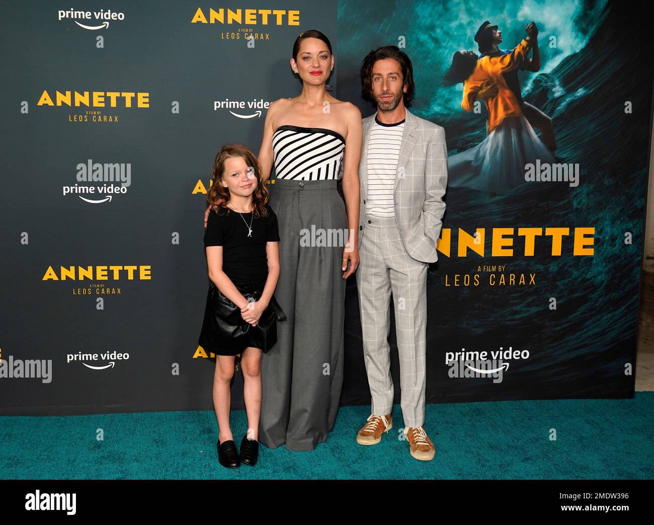 From left, Devyn McDowell, Marion Cotillard and Simon Helberg, cast ...