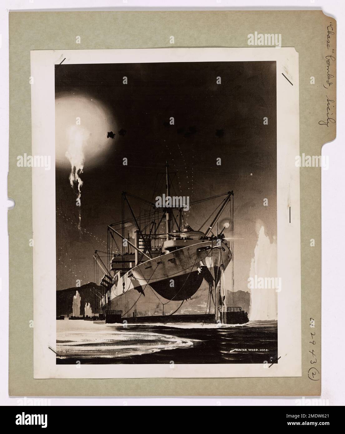 An oil painting by Hunter Wood depicts the manned transport Samuel ...