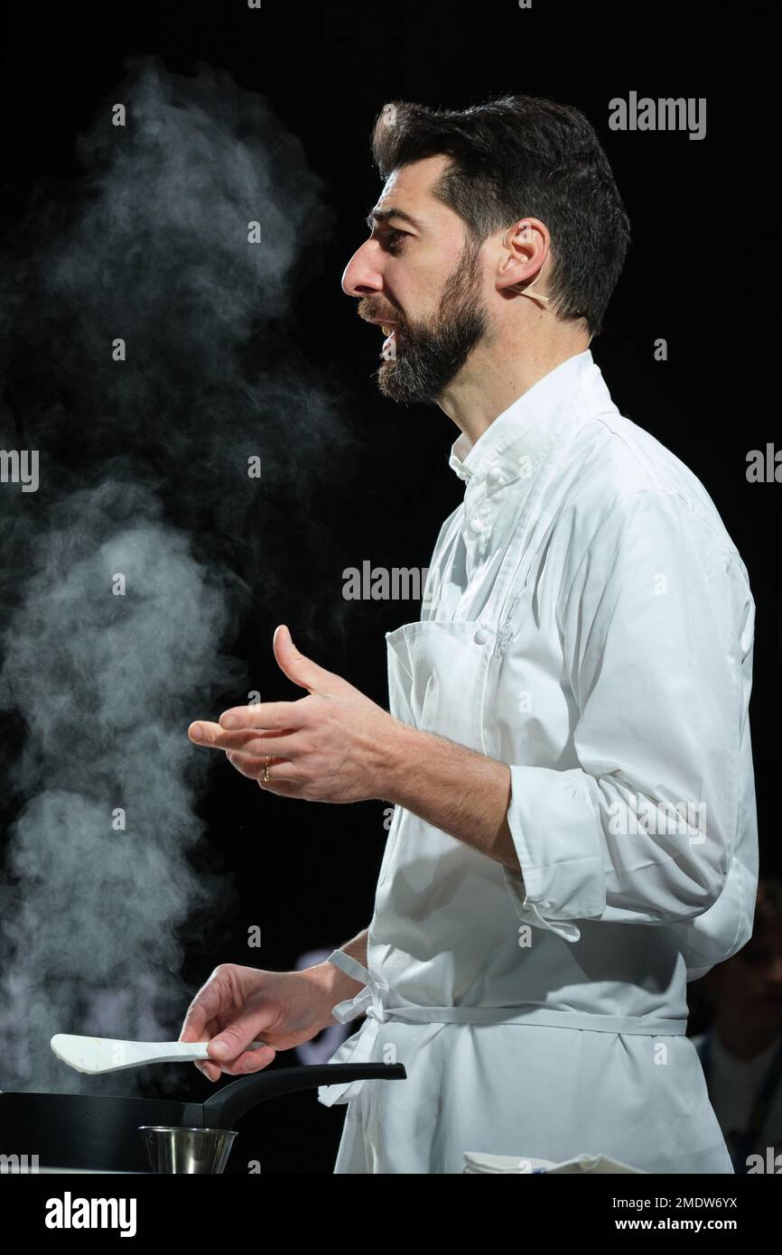 Madrid, Spain. 23rd Jan, 2023. Italian Chef Massimiliano Alajmo from ...