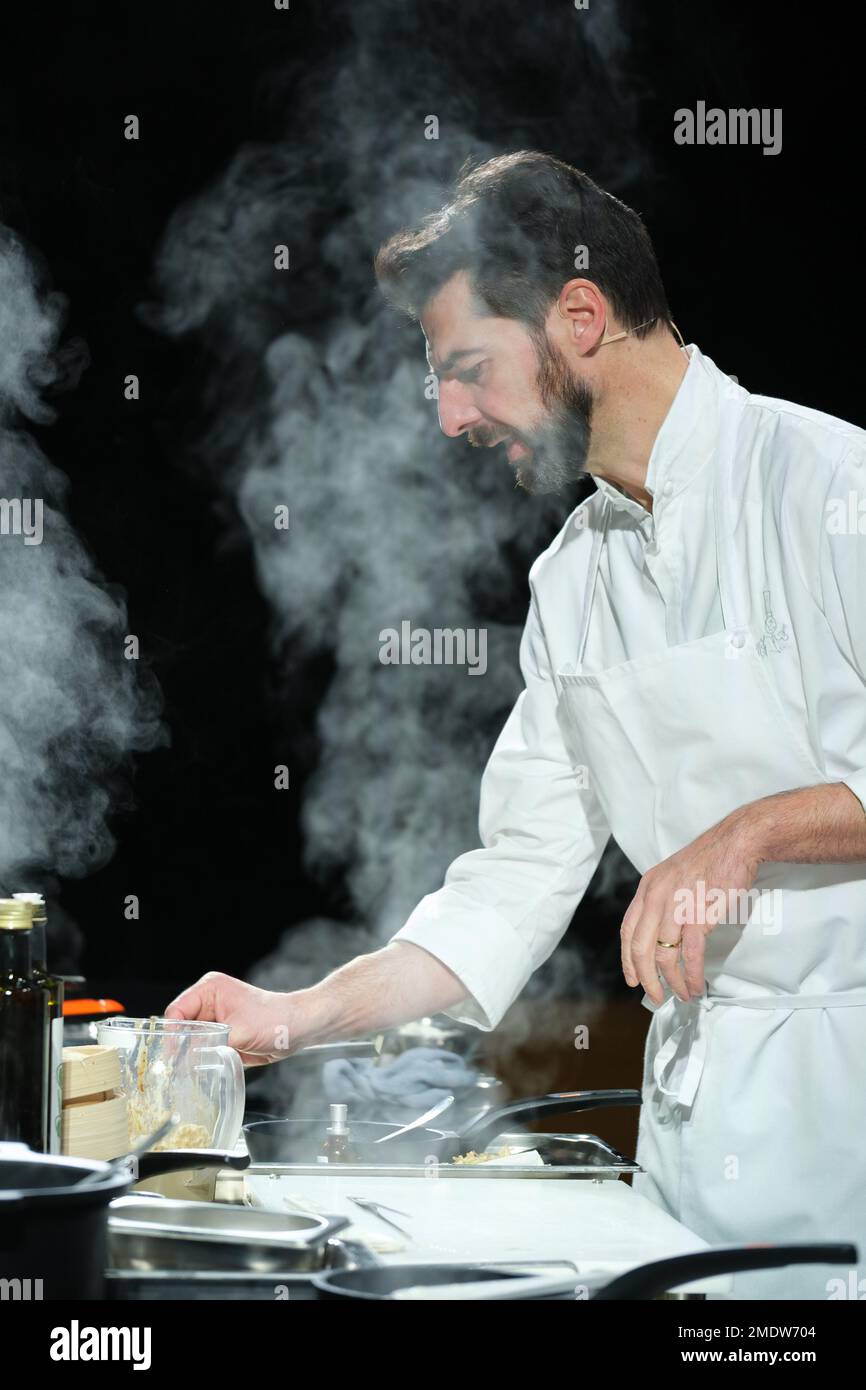 Madrid, Spain. 23rd Jan, 2023. Italian Chef Massimiliano Alajmo from ...