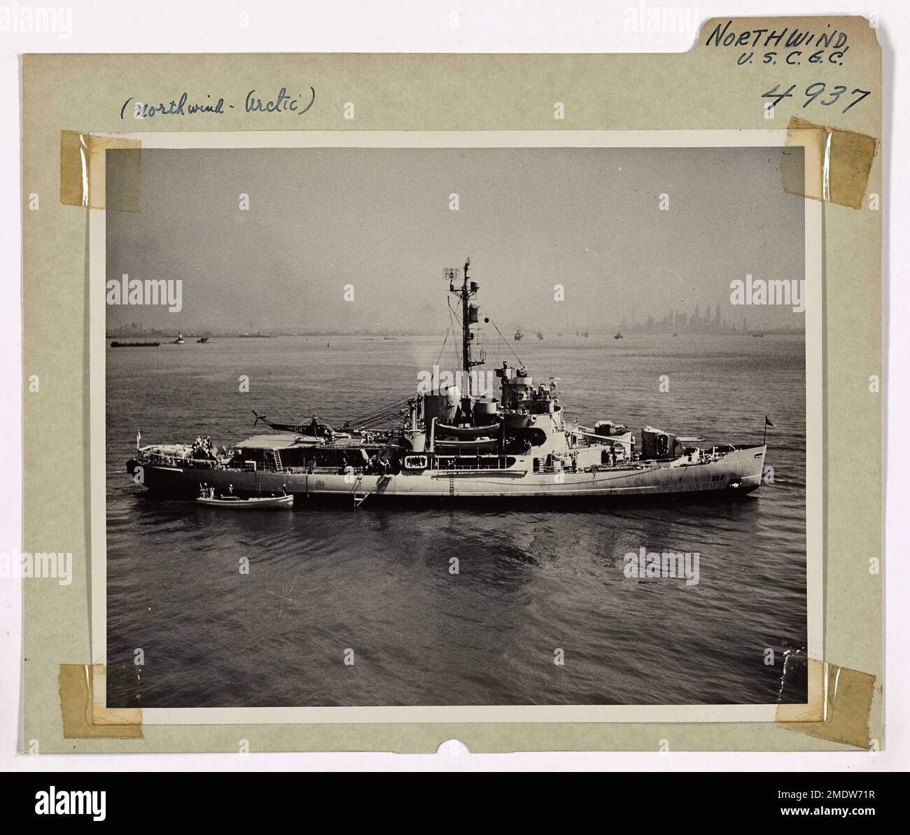 The U.S. Coast Guard Cutter 'Northwind' is anchored in New York Harbor ...