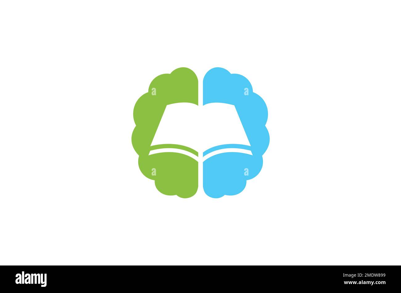 creative brain book logo symbol design icon vector illustration Stock ...