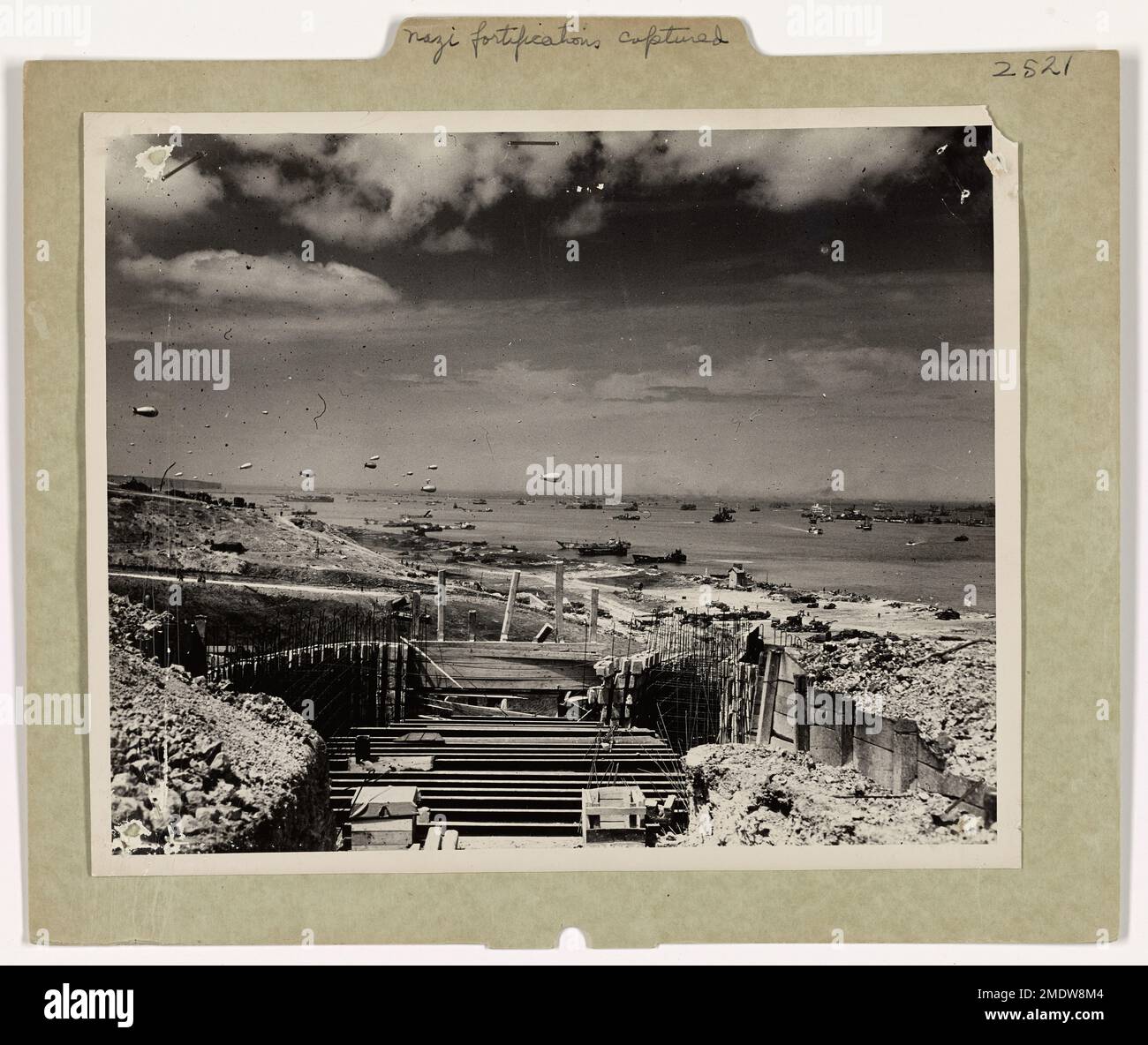 Photograph of Nazi Fortifications Captured Before Completion. Nazi ...