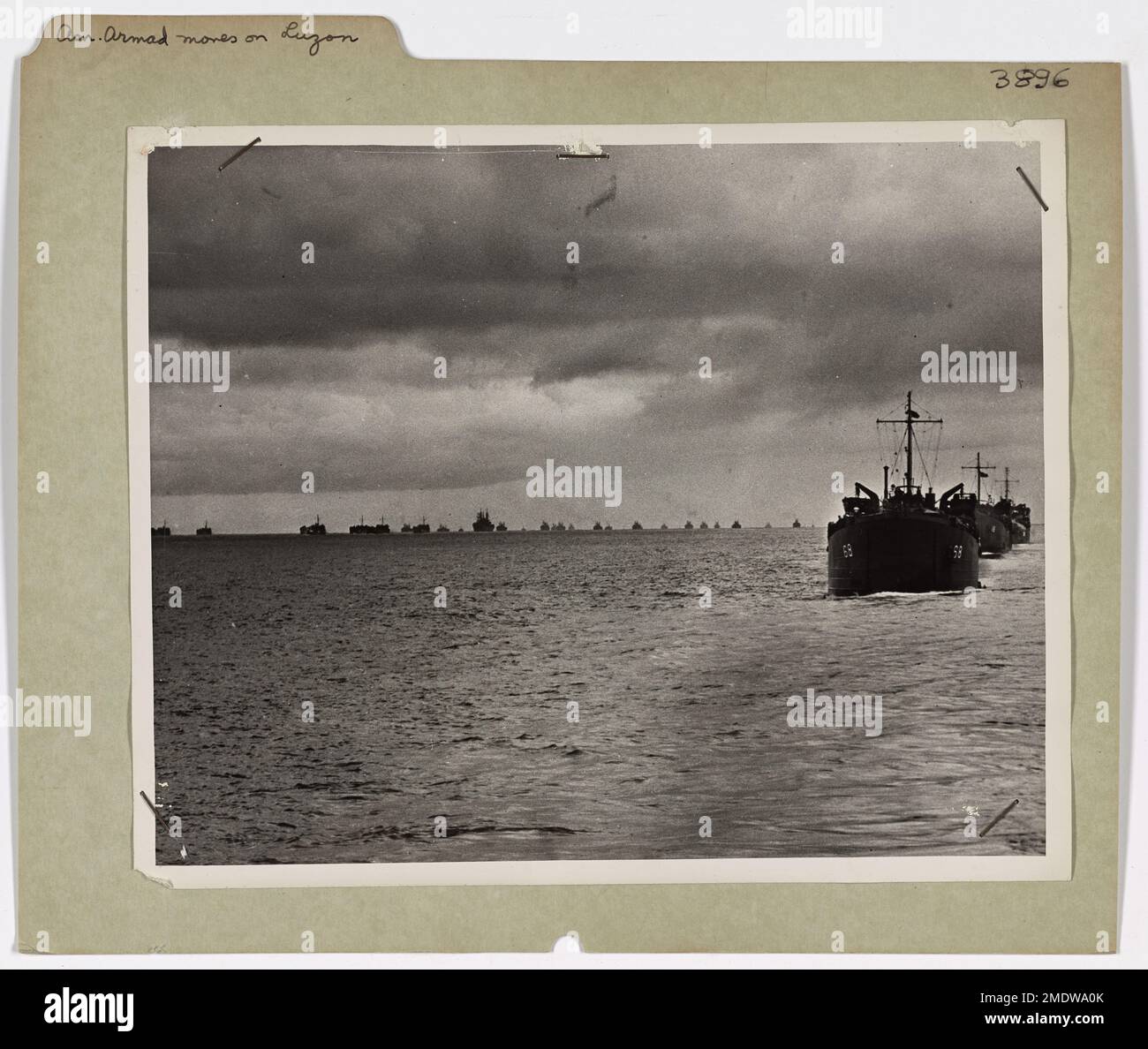 From the fantail of a Coast Guard-manned LST, the vast American Armada ...