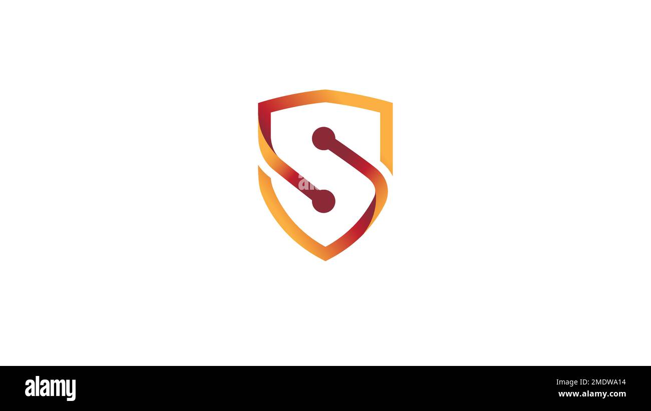creative shield technology logo vector Stock Vector Image & Art - Alamy