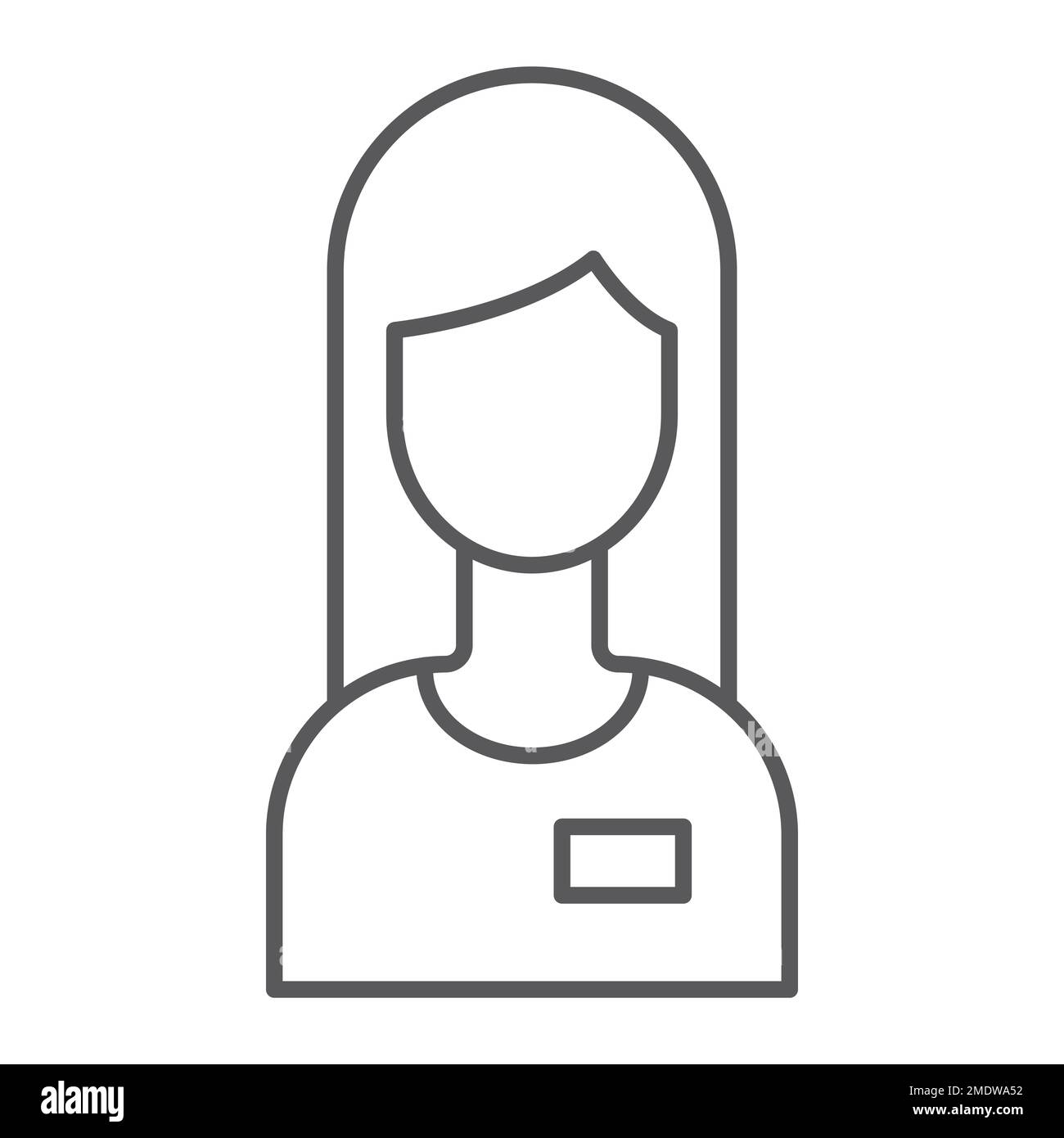 Assistance thin line icon, service and help, operator sign, vector ...