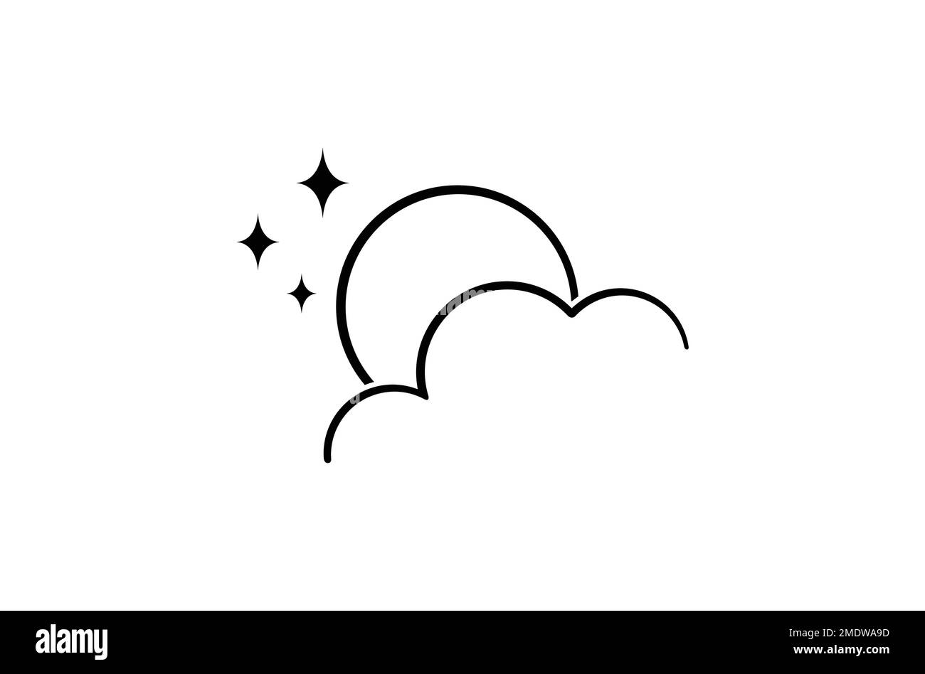 creative sun and cloud stars logo design vector symbol illustration ...