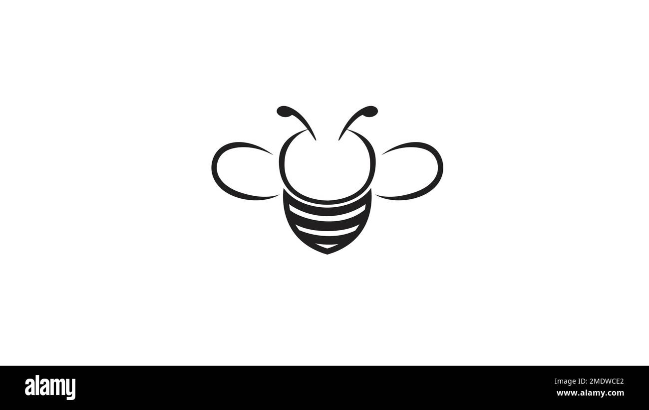 Creative Bee Lines Logo Design Vector icon symbol Stock Vector Image ...