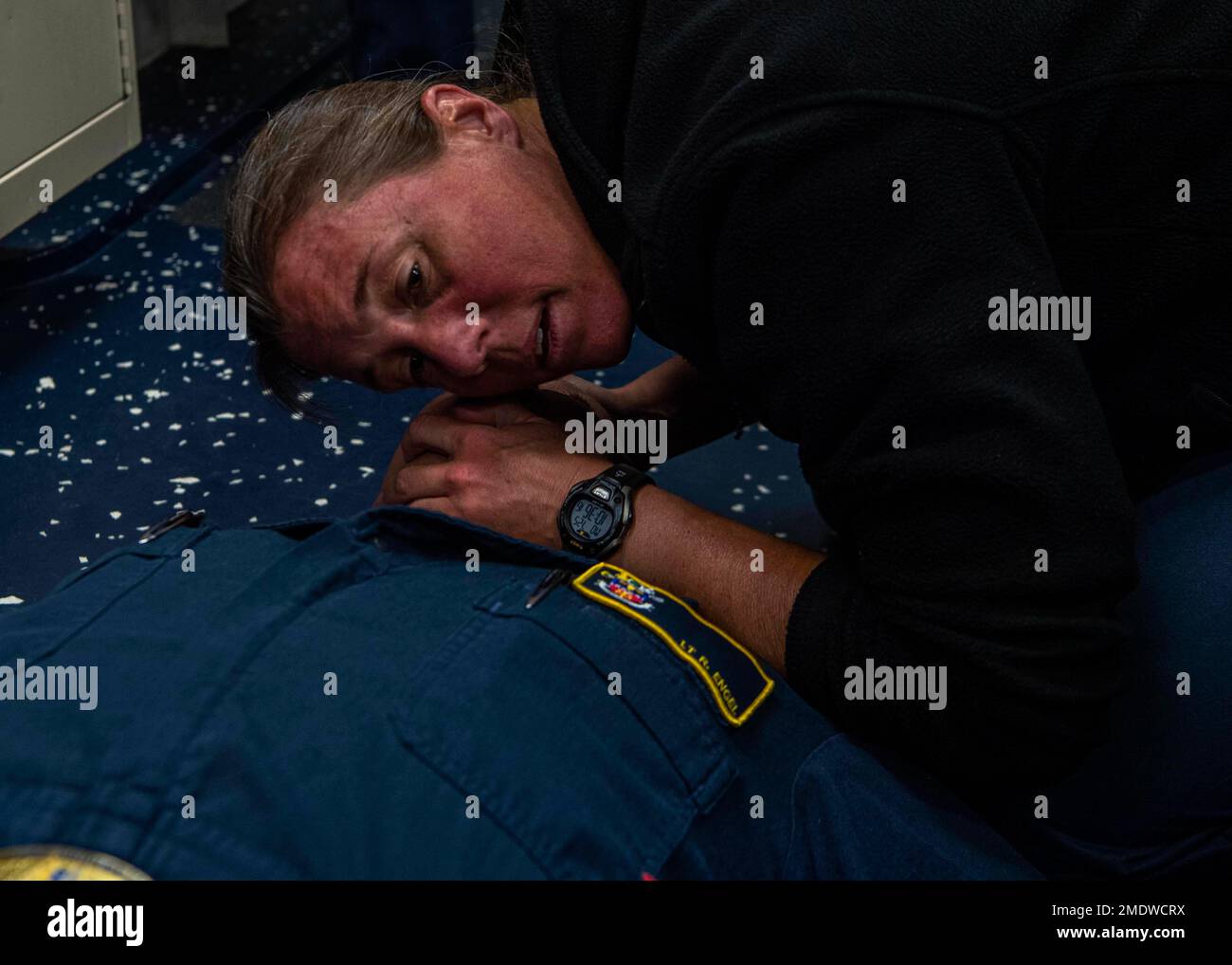 PACIFIC OCEAN (July 25, 2022) Cmdr. Katie Whitman, right, executive ...