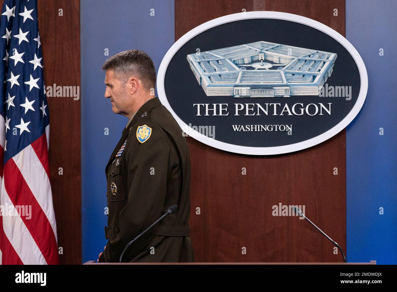 Major Gen. William Taylor, Joint Staff Operations, steps away from the ...