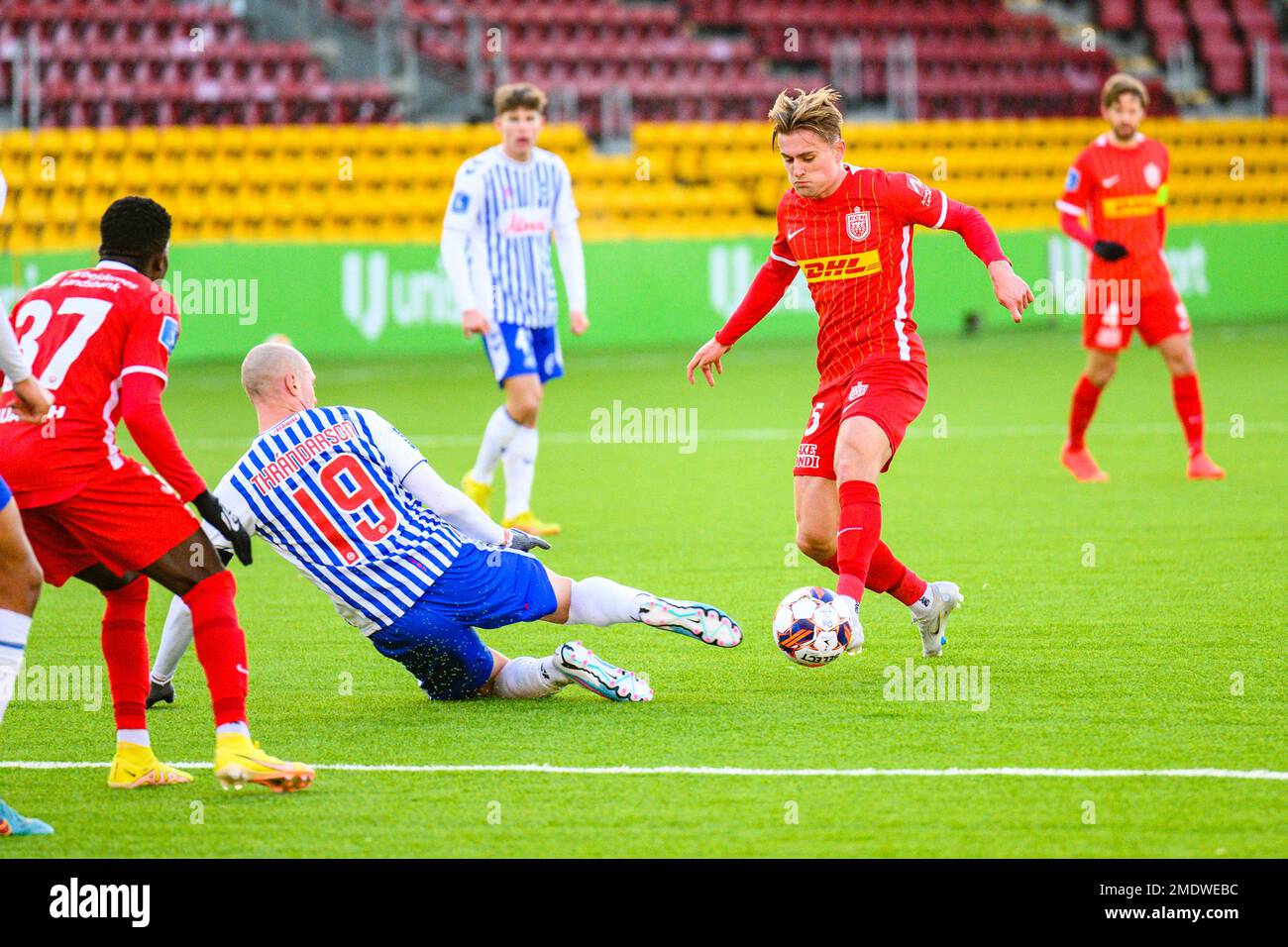 Farum, Denmark. 21st, January 2023. Martin Frese (5) of FC ...