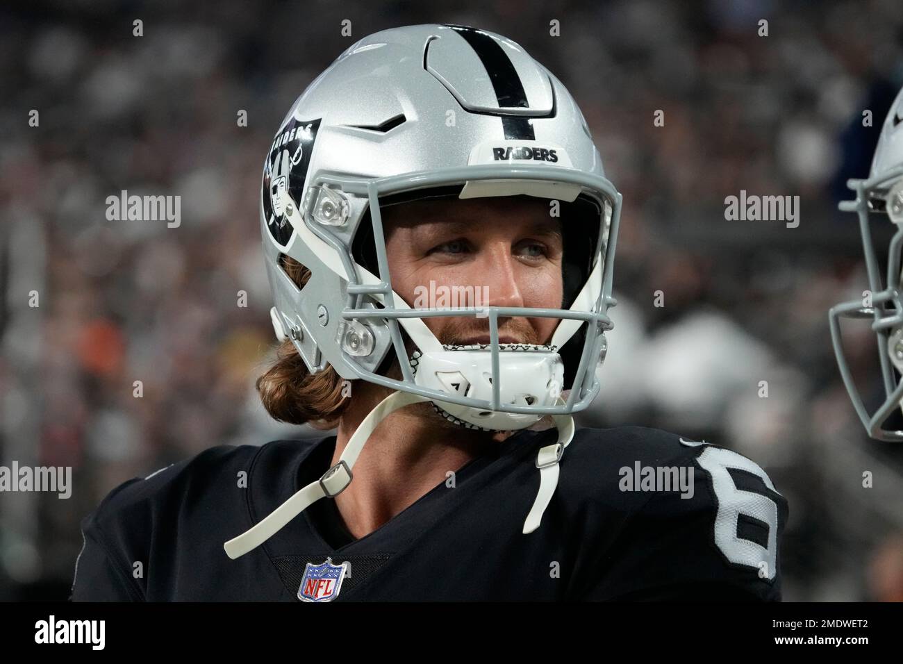 Las Vegas Raiders punter A.J. Cole (6) during the second half of an NFL ...