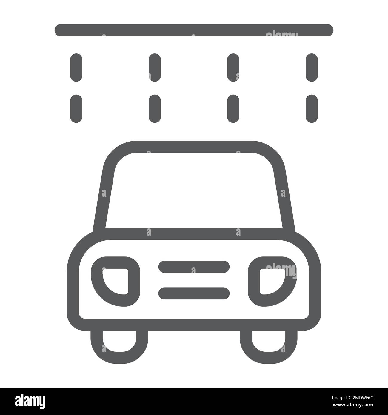 Car washing line icon, clean and service, auto sign, vector graphics, a ...