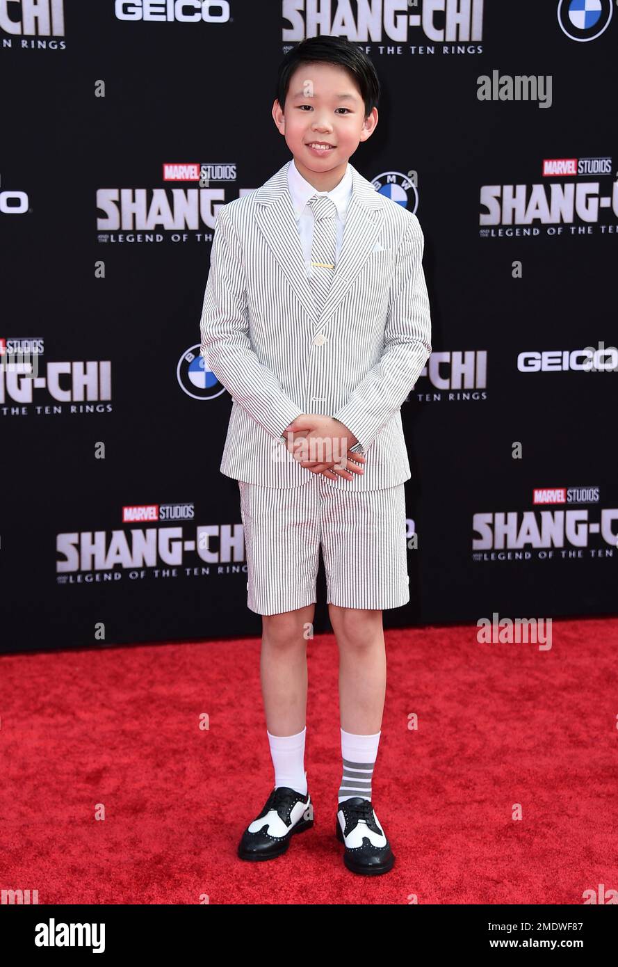 Jayden Tianyi Zhang arrives at the premiere of "Shang-Chi and the ...