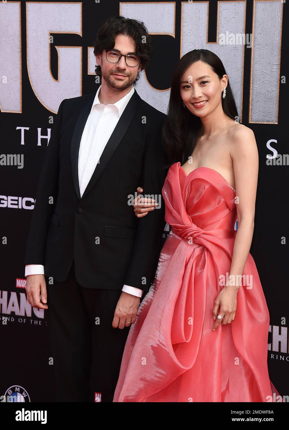 Emmanuel Straschnov and Fala Chen arrive at the premiere of "Shang-Chi ...