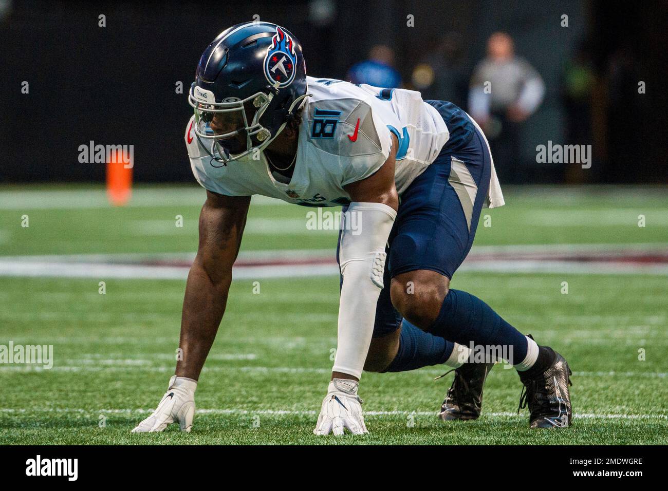 Tennessee Titans wide receiver Racey McMath (81) lines up during the ...
