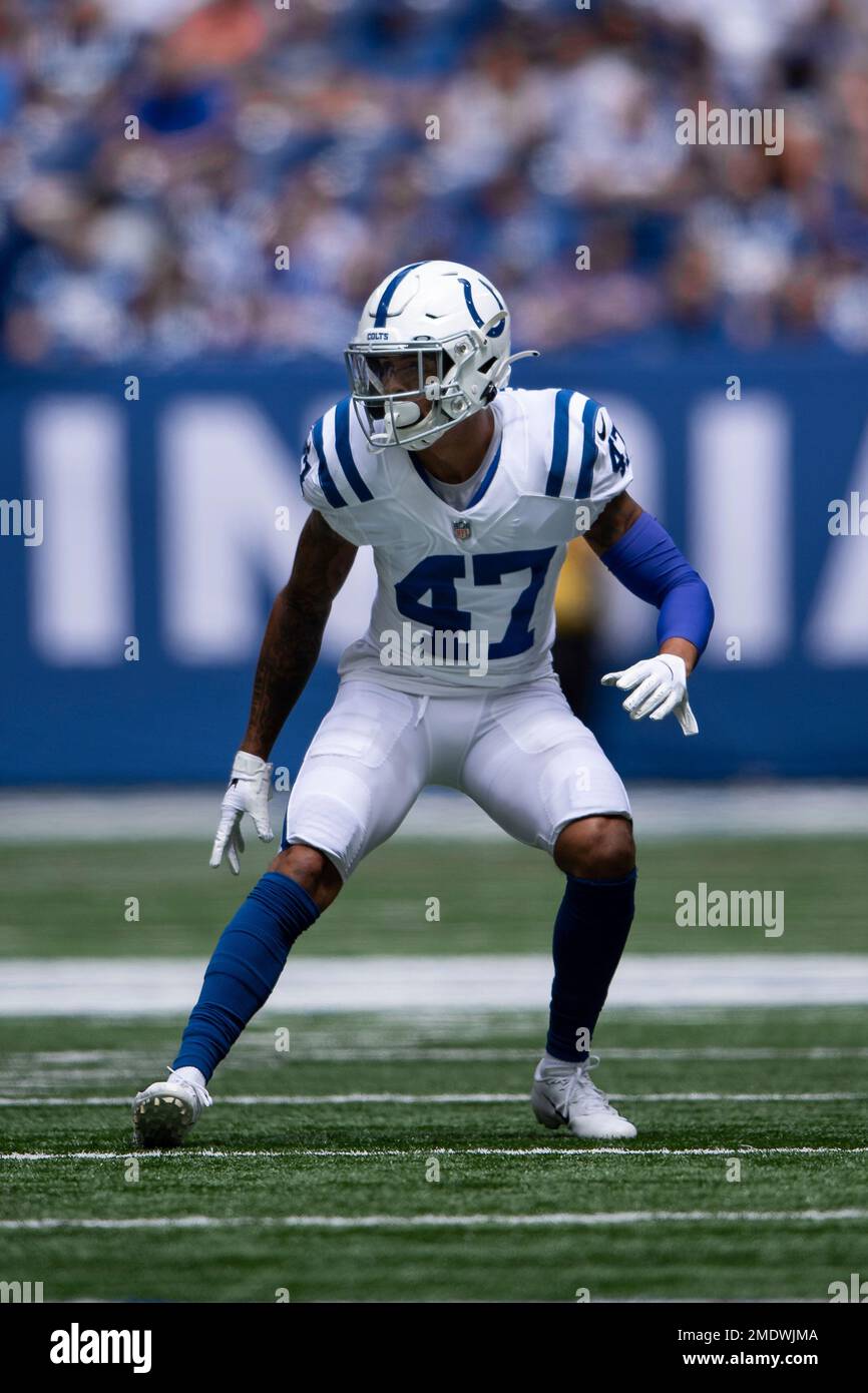 Indianapolis Colts cornerback Anthony Chesley (47) drops into coverage ...