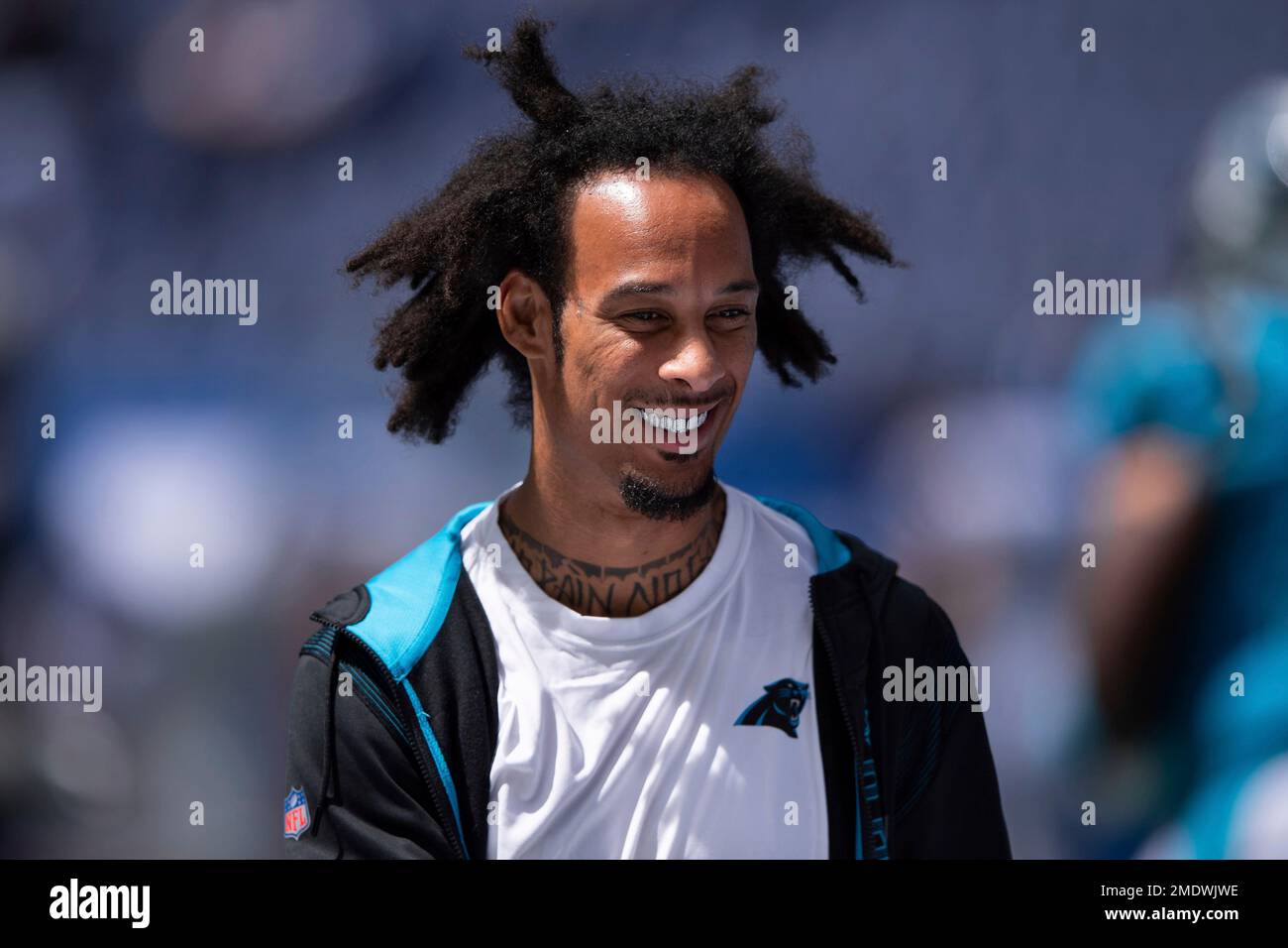 Carolina Panthers wide receiver Robby Anderson (11) walks down the ...
