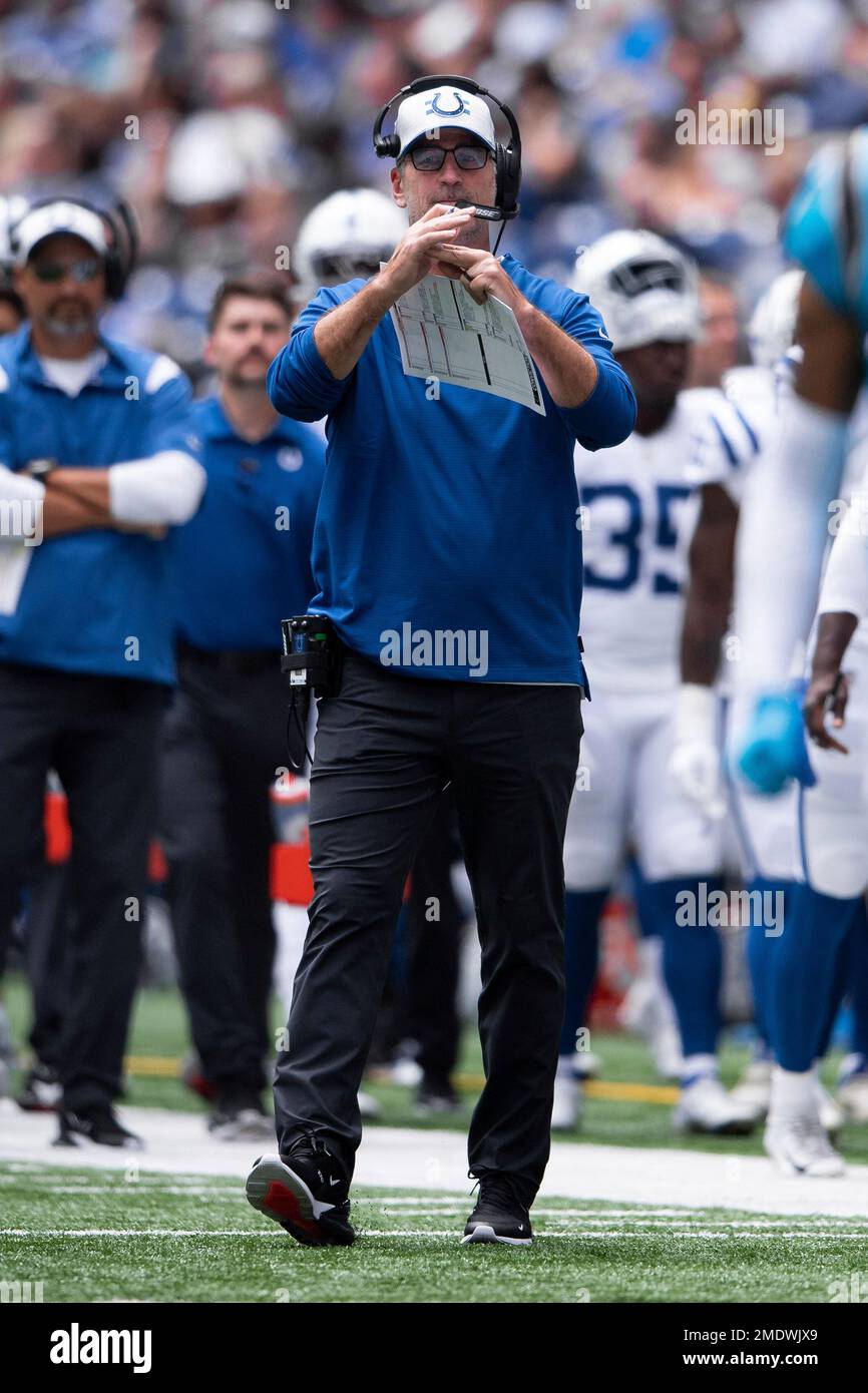 Indianapolis Colts head coach Frank Reich calls a timeout on the ...