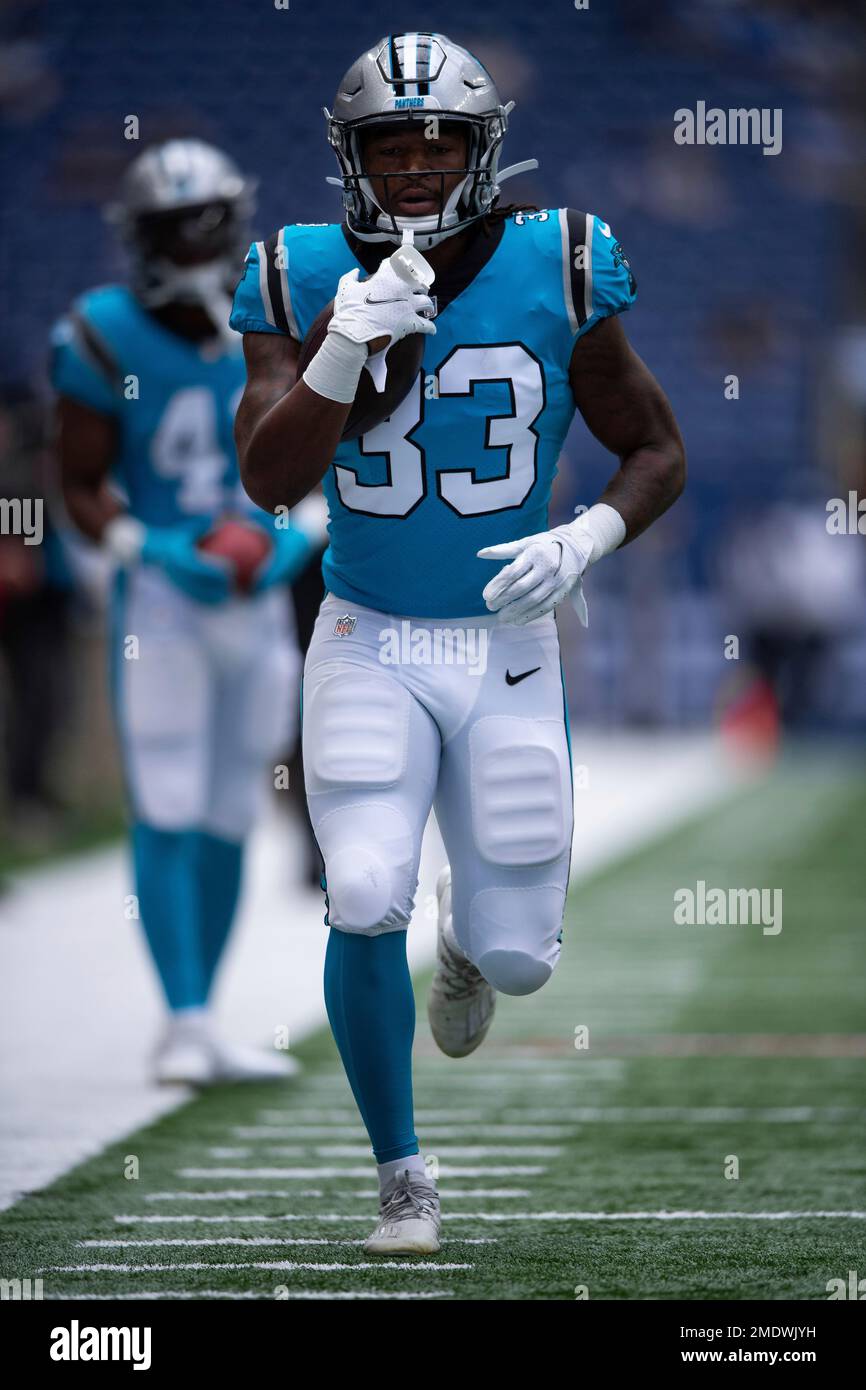 Carolina Panthers running back Spencer Brown (33) warms up on the field ...