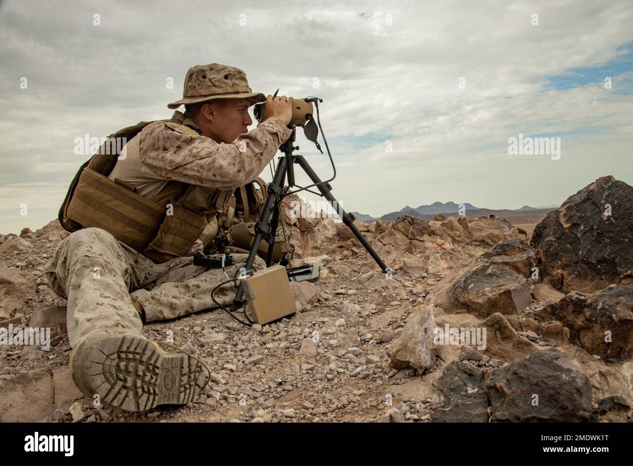 U.S. Marine Corps Cpl. Anthony Mercedes, a fire support Marine with 1st ...