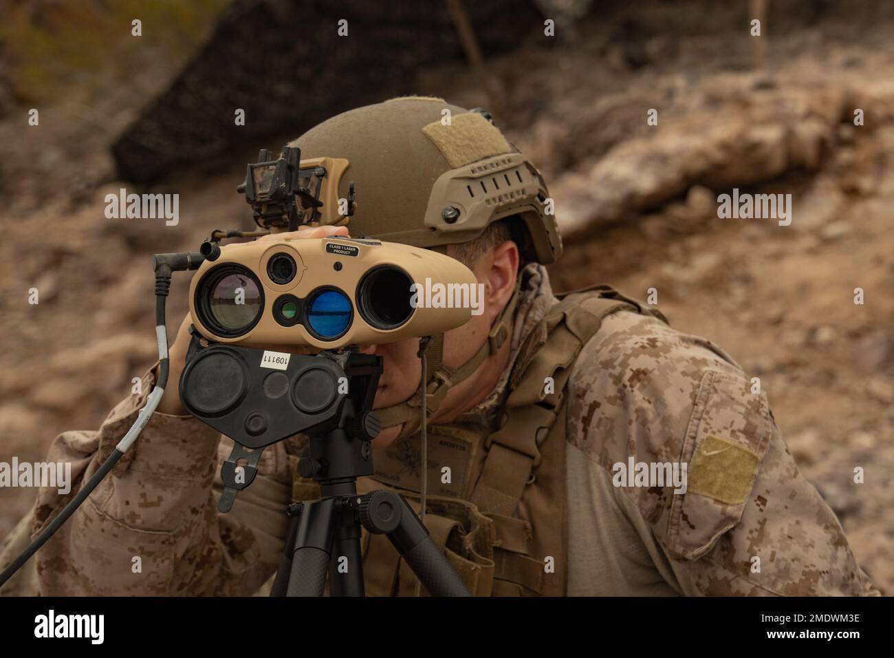 U.S. Marine Corps Cpl. Anthony Mercedes, a fire support Marine with 1st ...