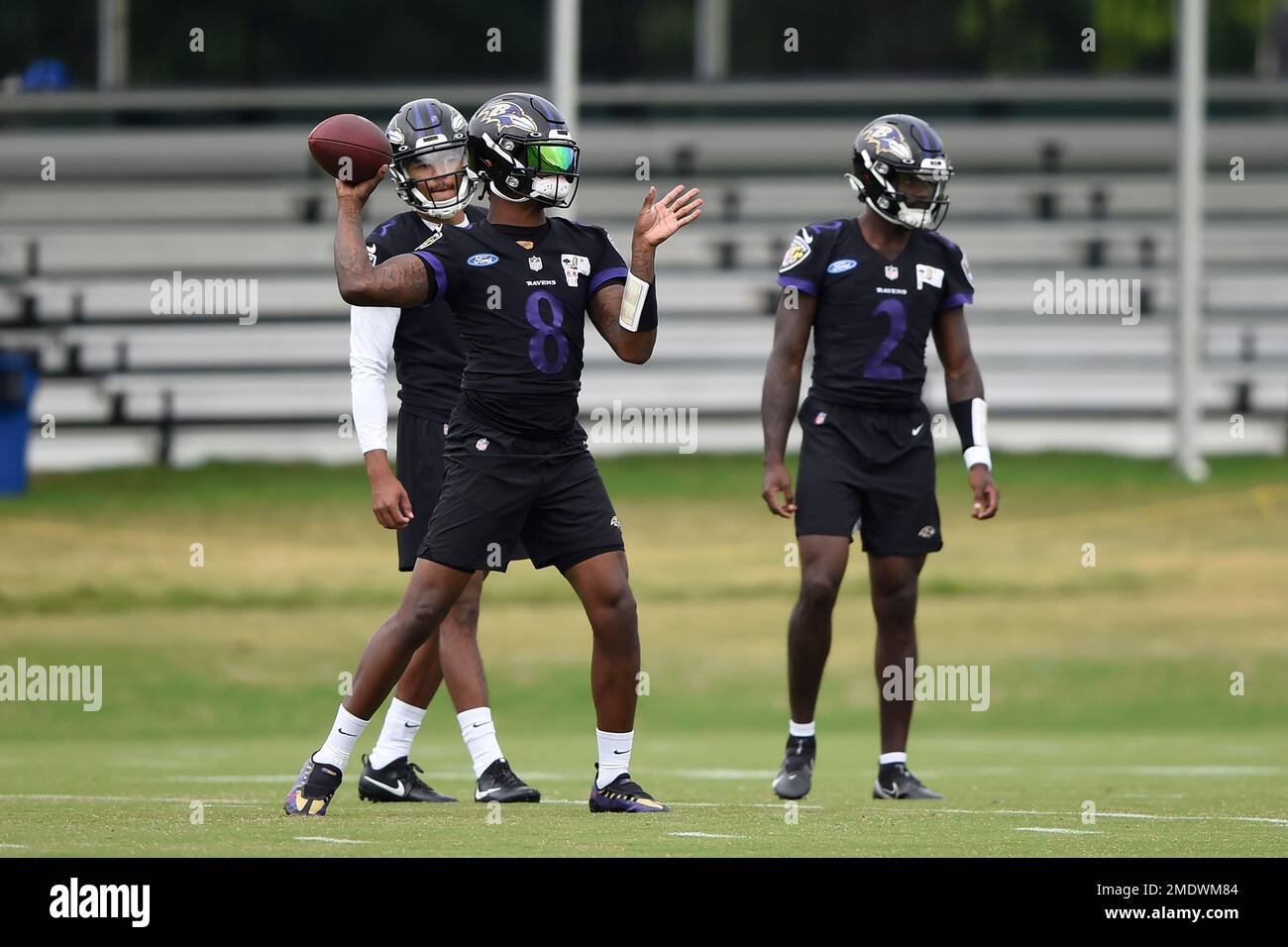 Baltimore Ravens quarterback Lamar Jackson during an NFL football ...